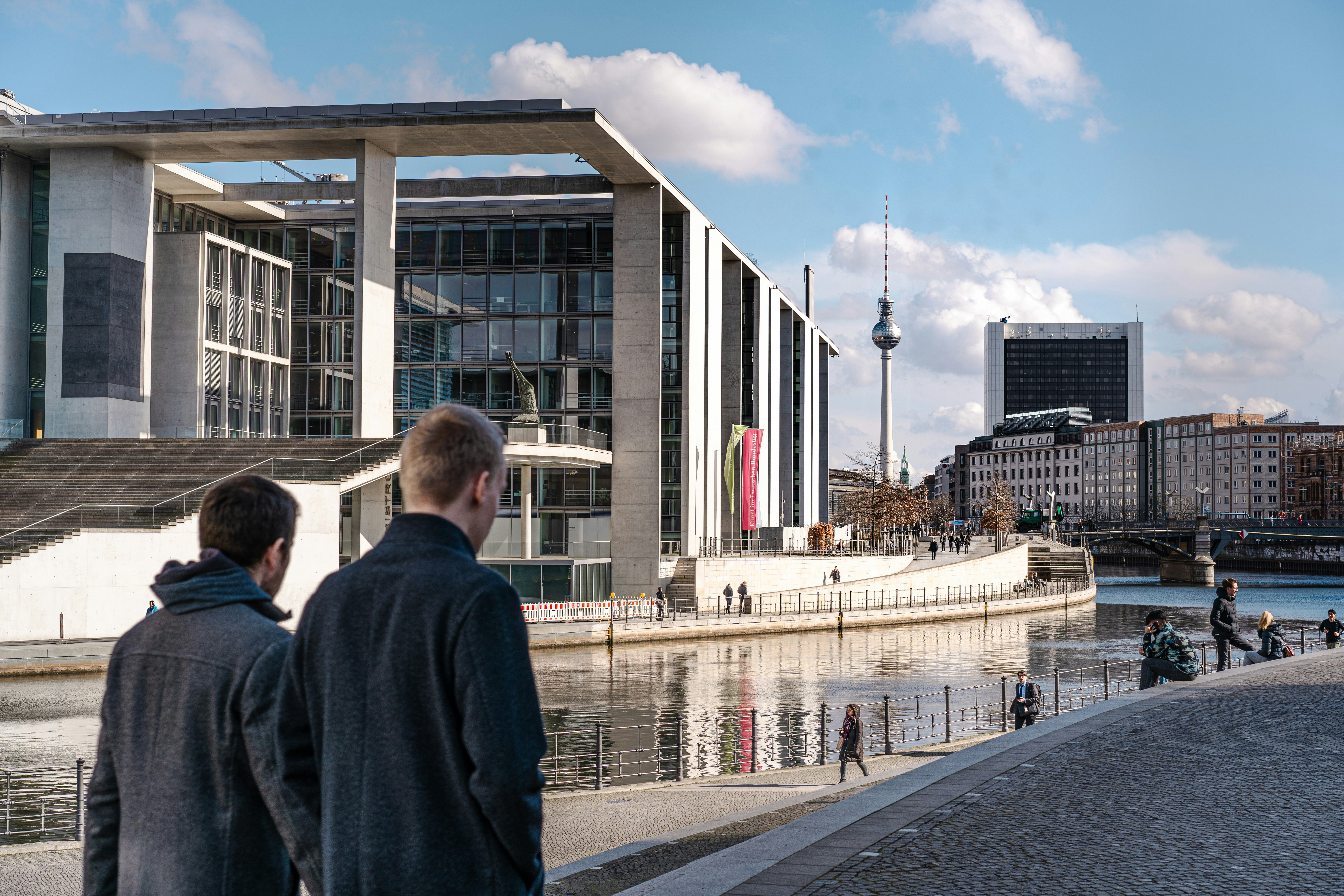 Urban Reflections by the River Spree