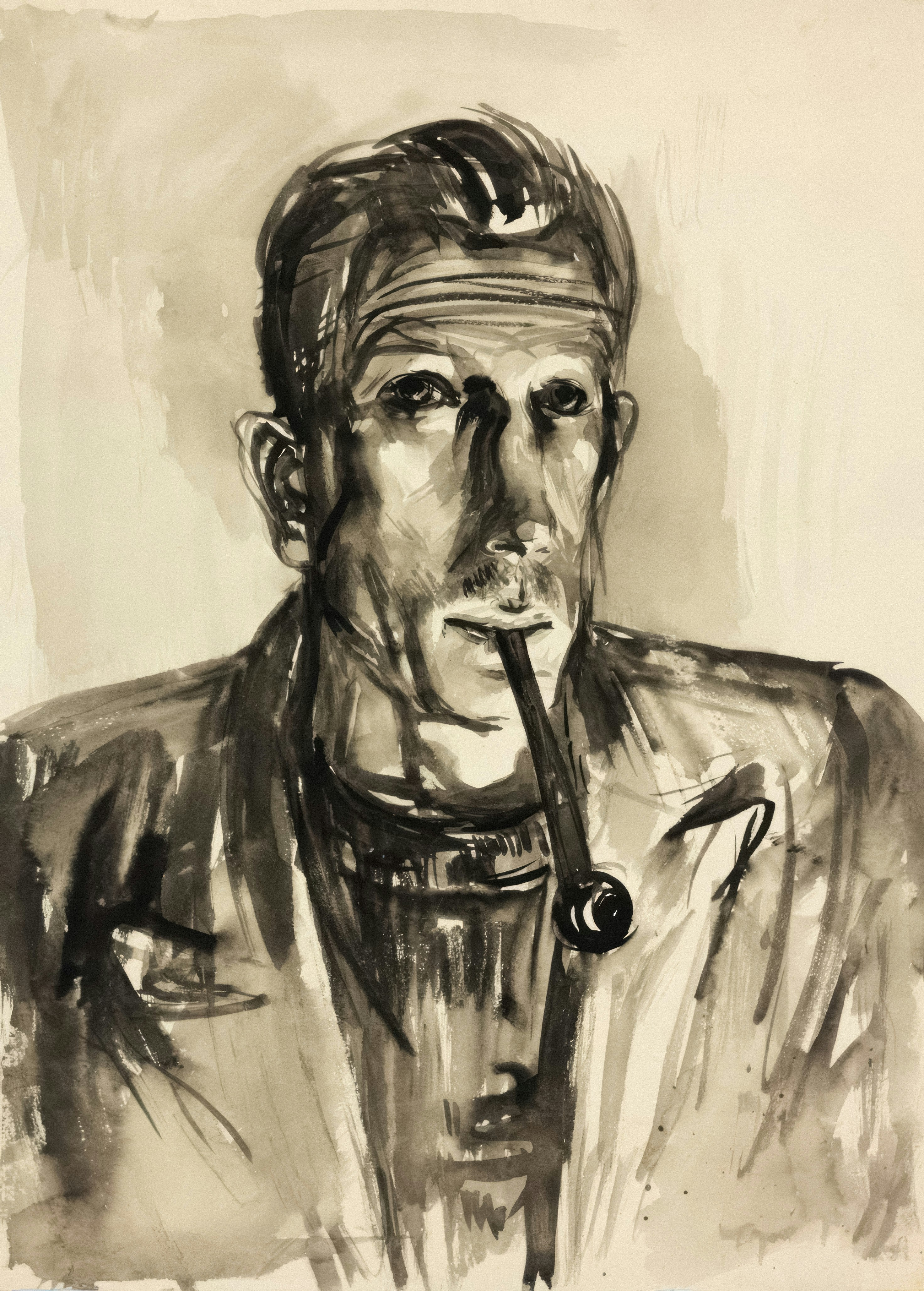 Das Porträt eines Mannes, der eine Pfeife raucht. Foto – Kostenloses ...