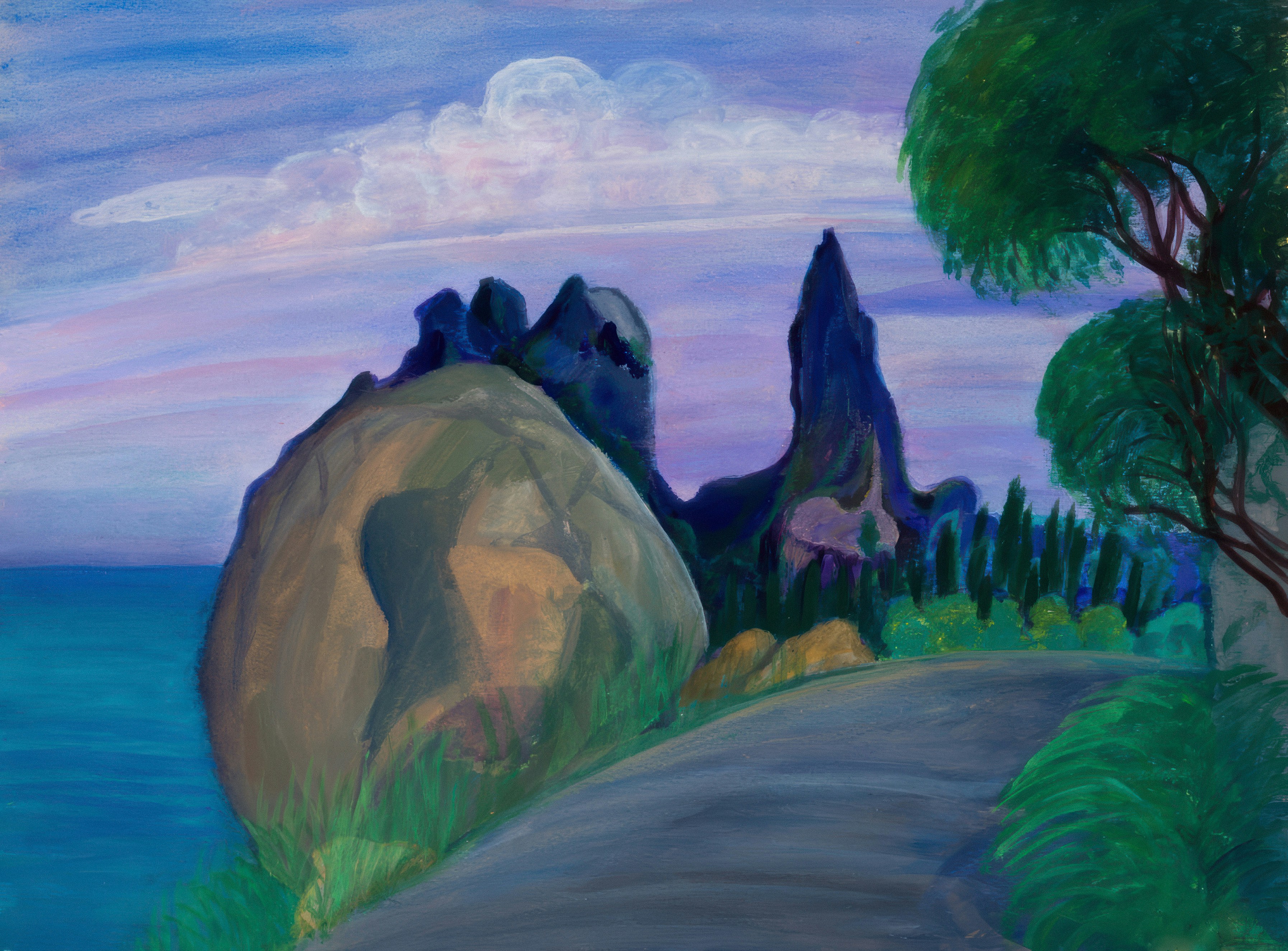 Twilight Pathway to Craggy Peaks