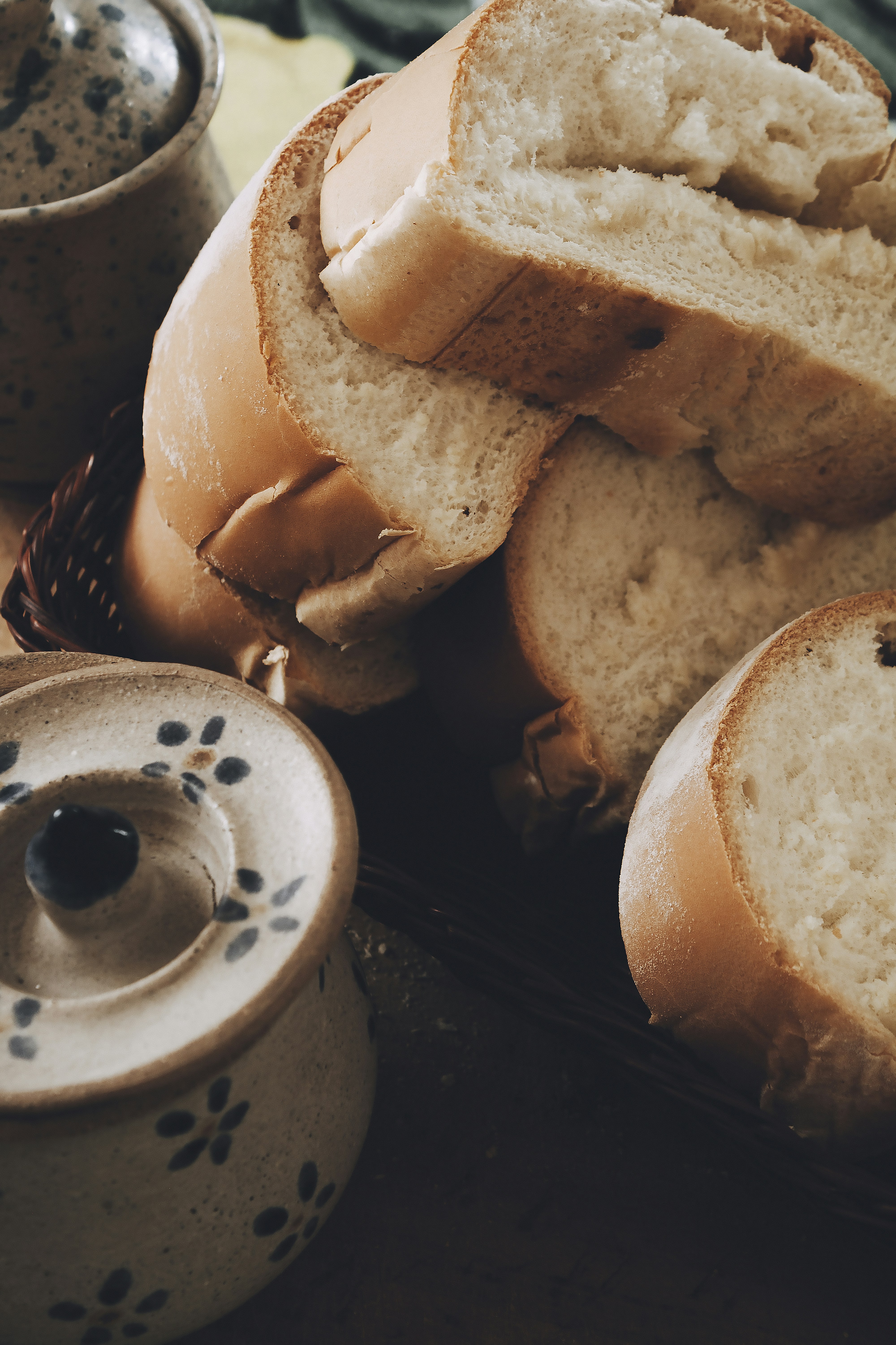 Warm Crusts: Slices in a Rustic Basket