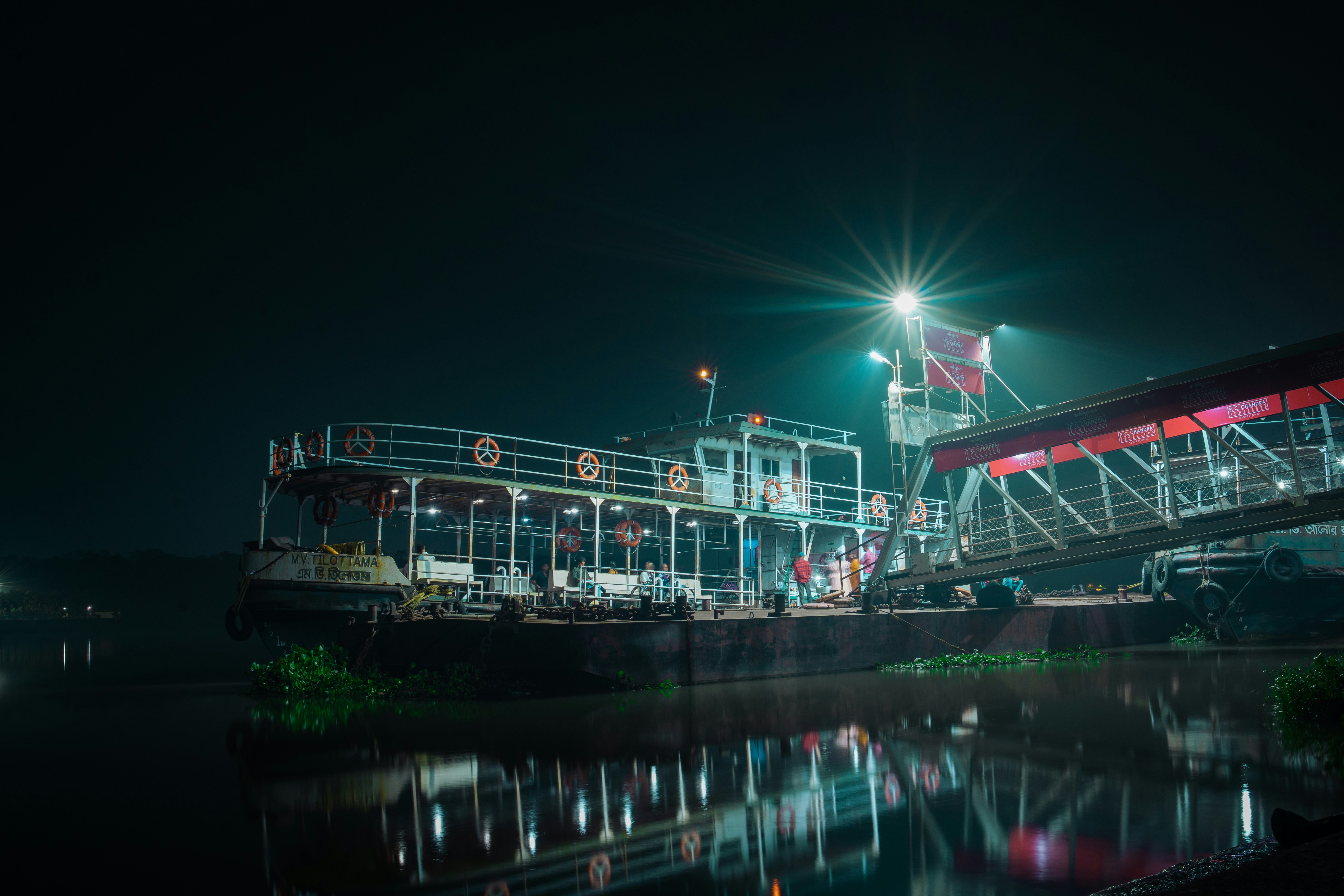 Nocturnal Serenity on the Hooghly River