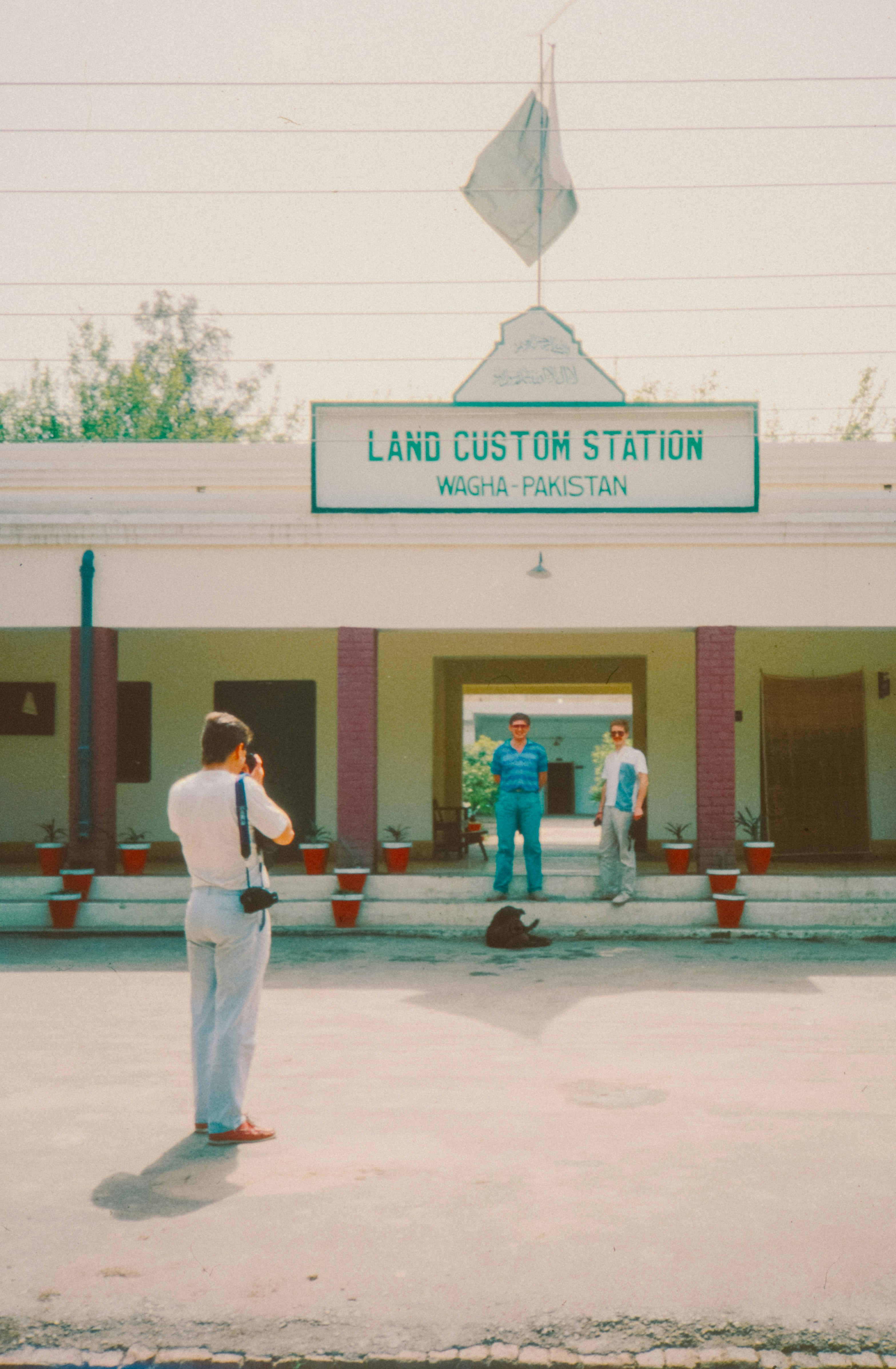 People pose at the wagah land custom station. photo – Free Vintage ...