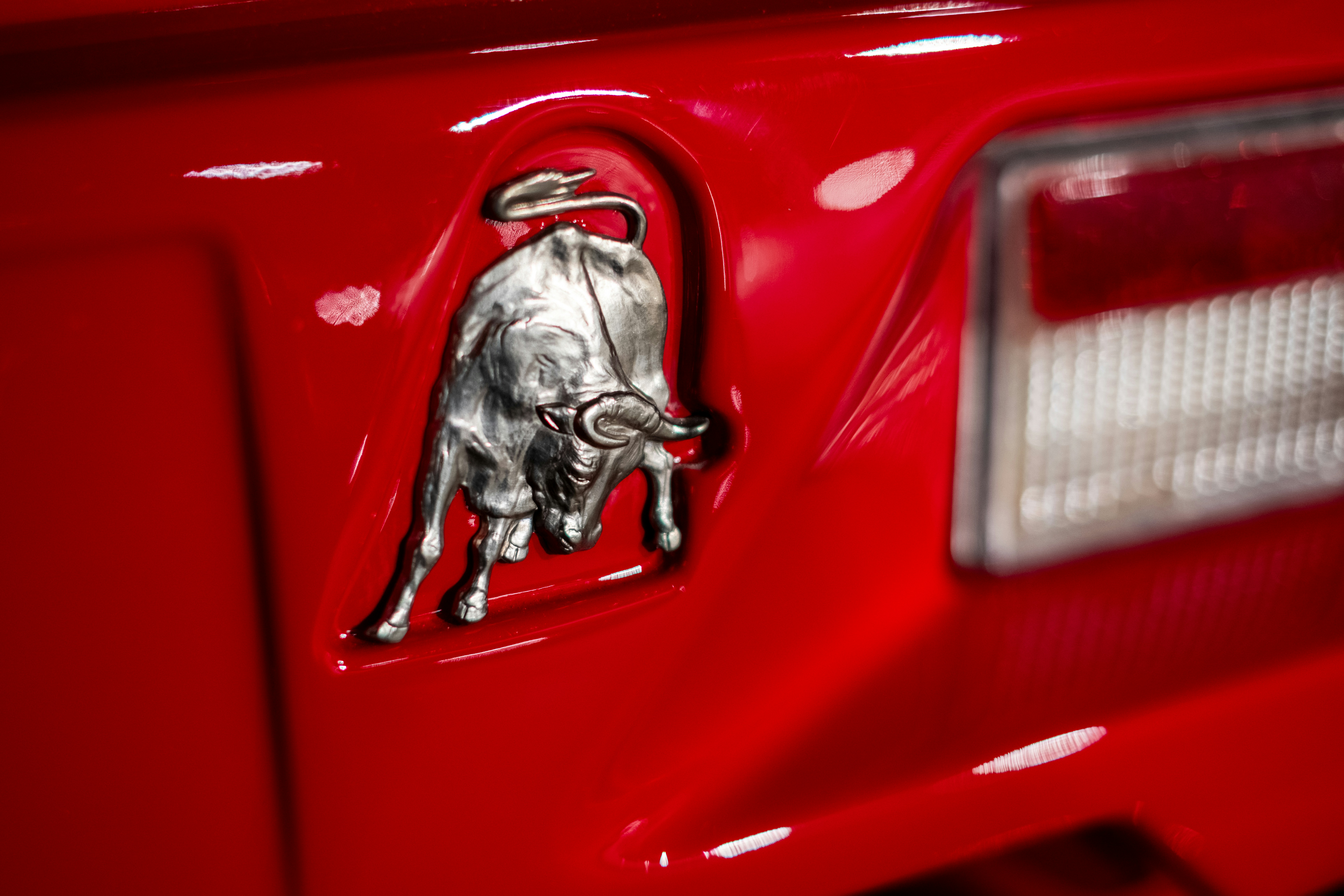 Bullish Elegance in Chrome and Crimson