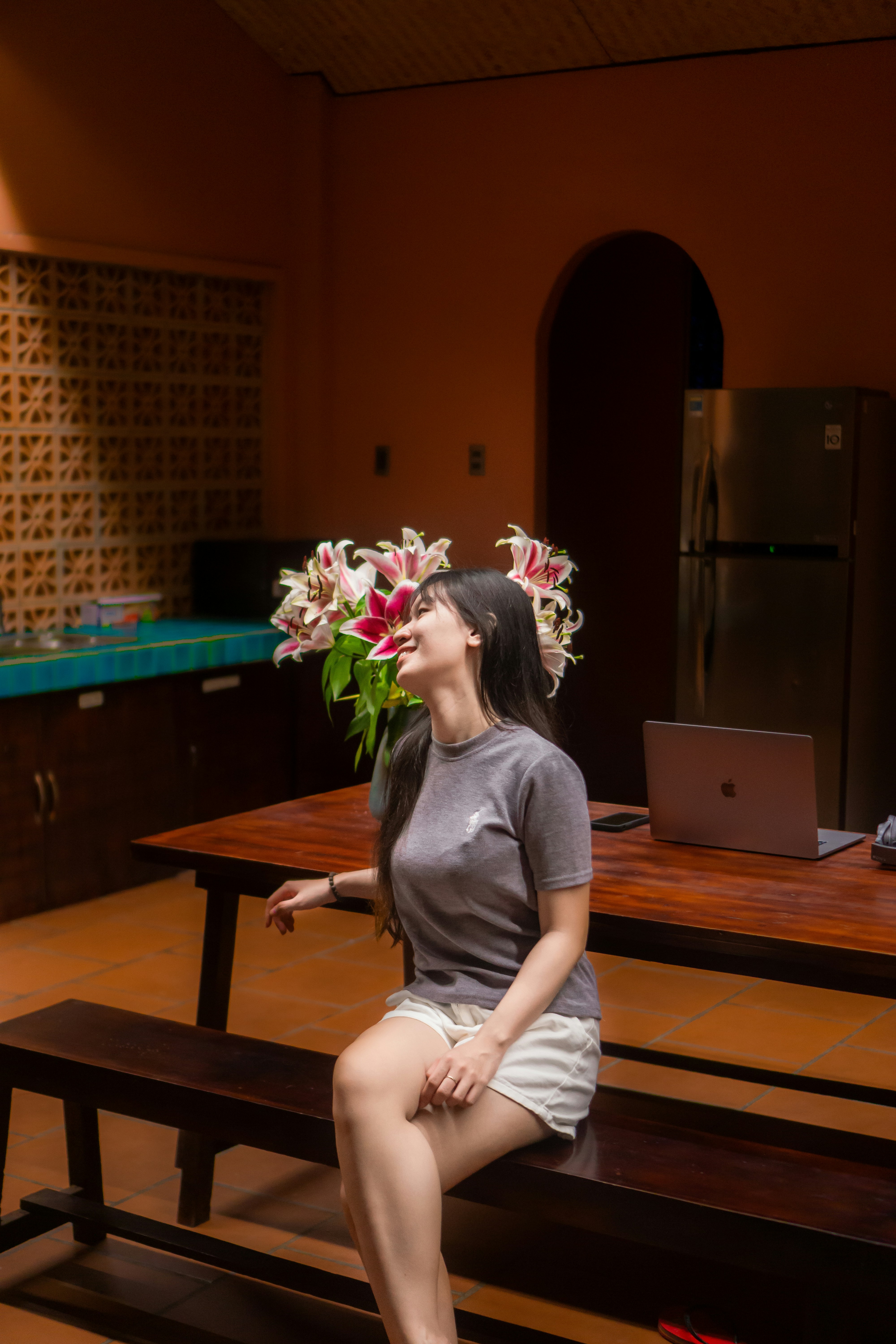 If lilies could speak: a quiet moment at the kitchen table