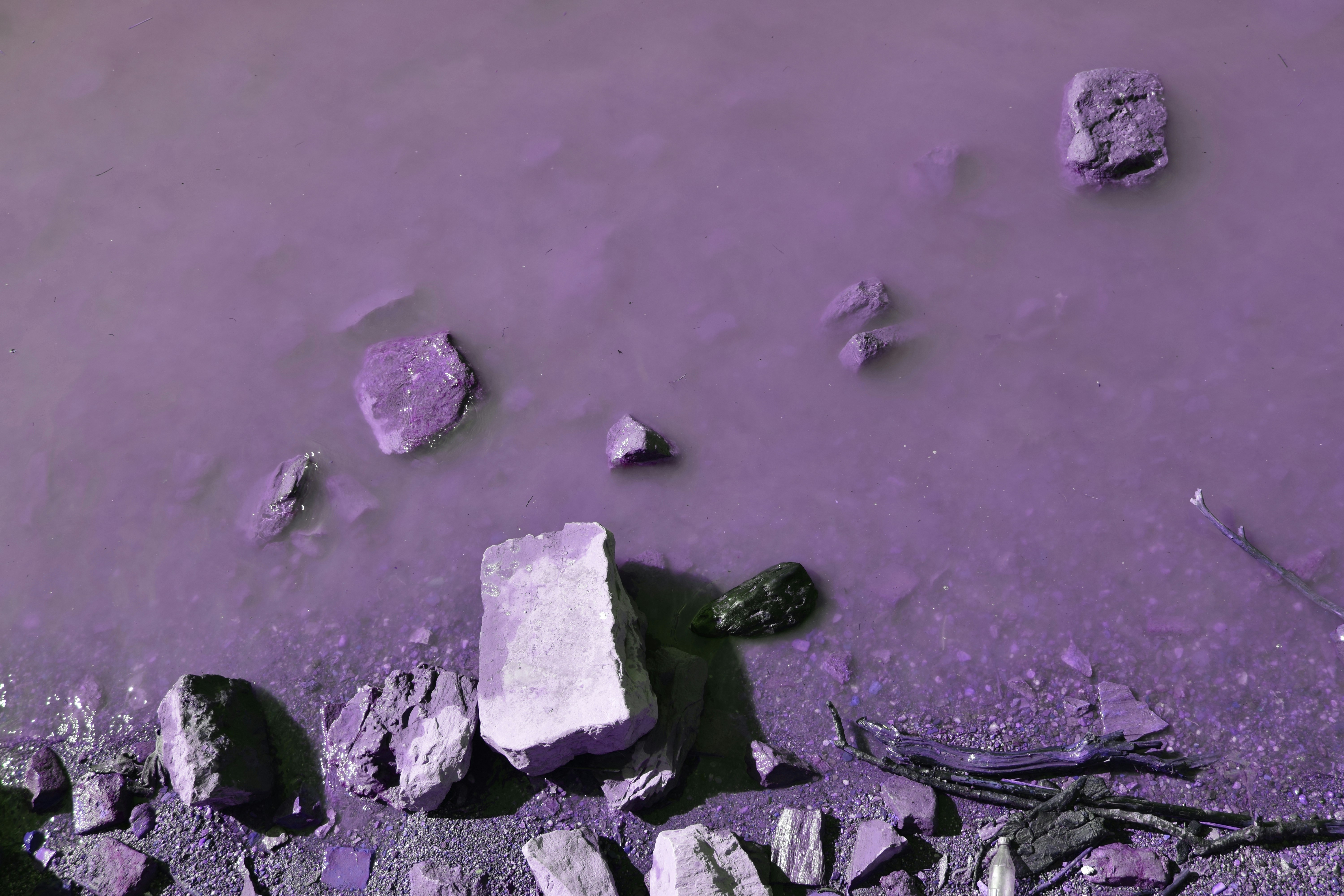 Rocks on a purple surface, likely mars. photo – Free Purple Image on ...