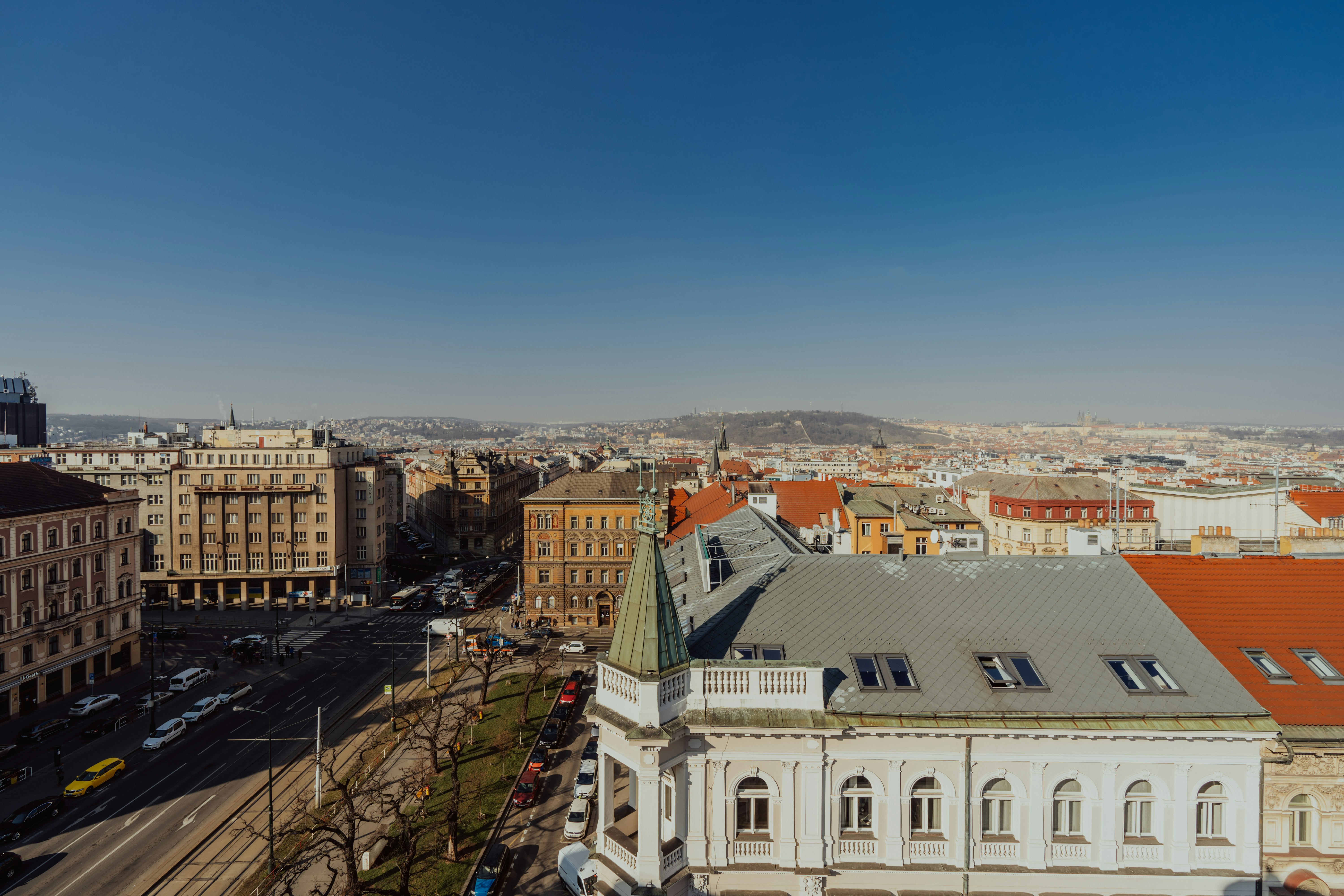 Sunlit Rooftops and a City Crown