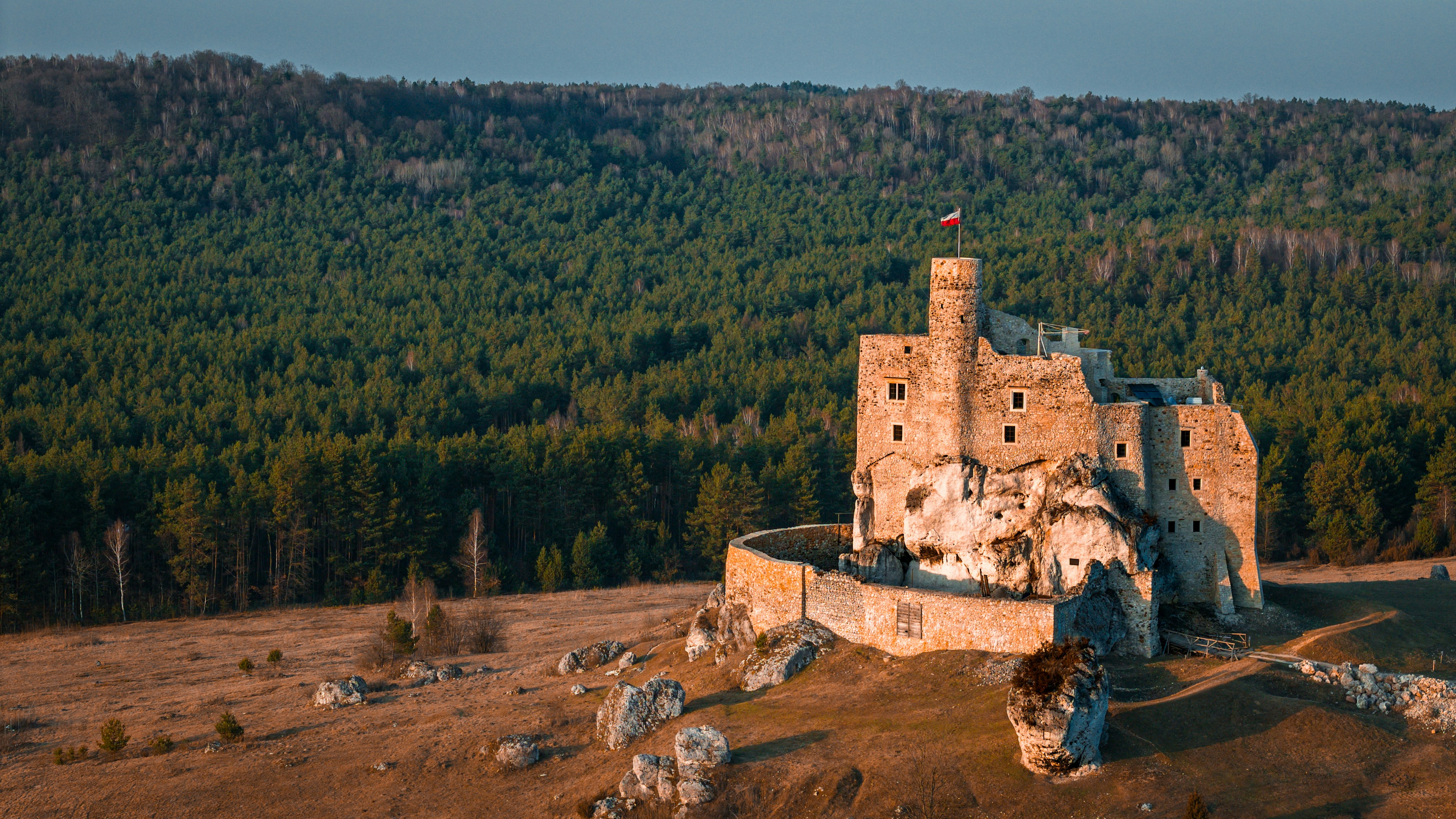 Fortress of Time Amid Verdant Waves