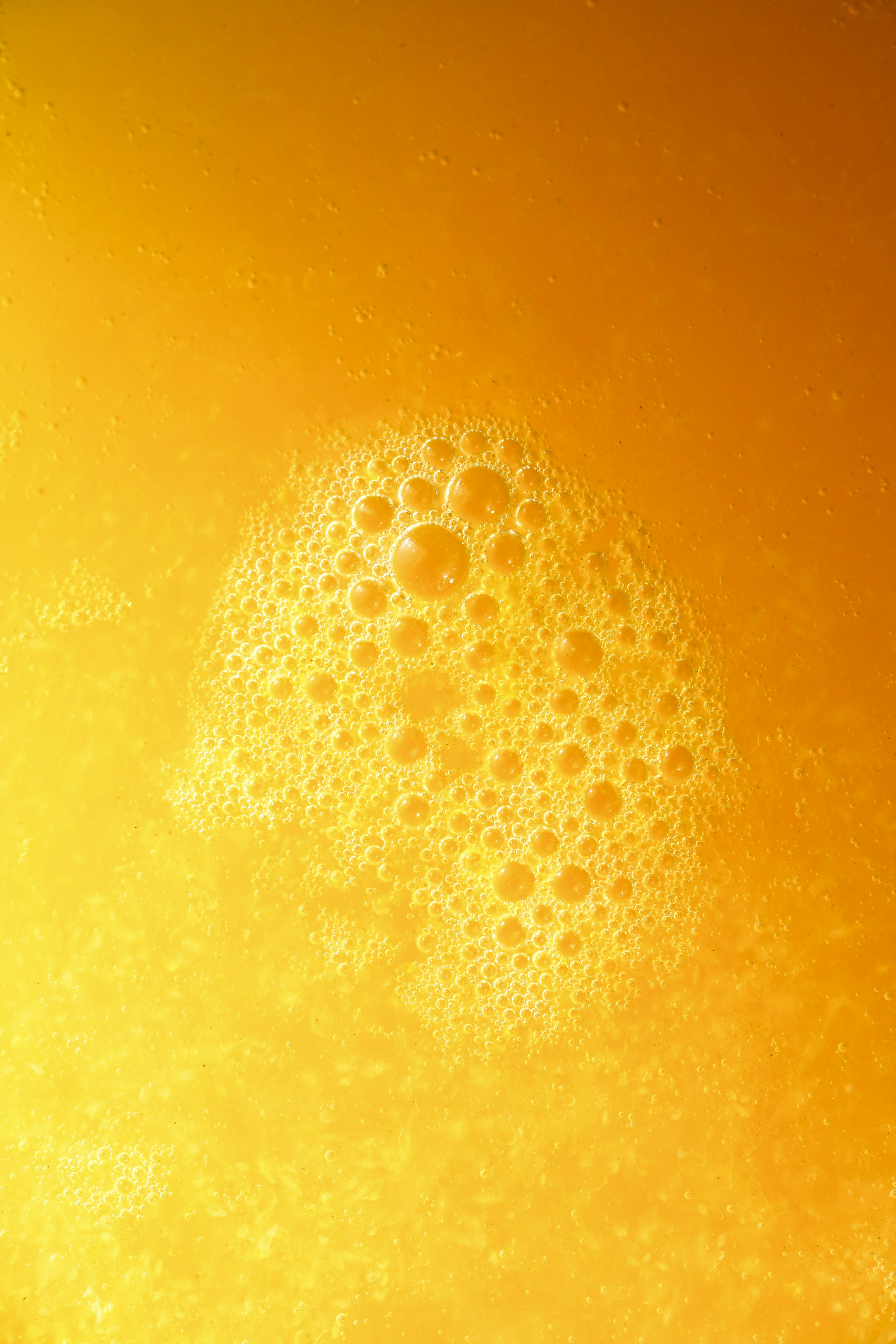 Citrus Nebula: Bubble Mosaic in Sunlit Orange