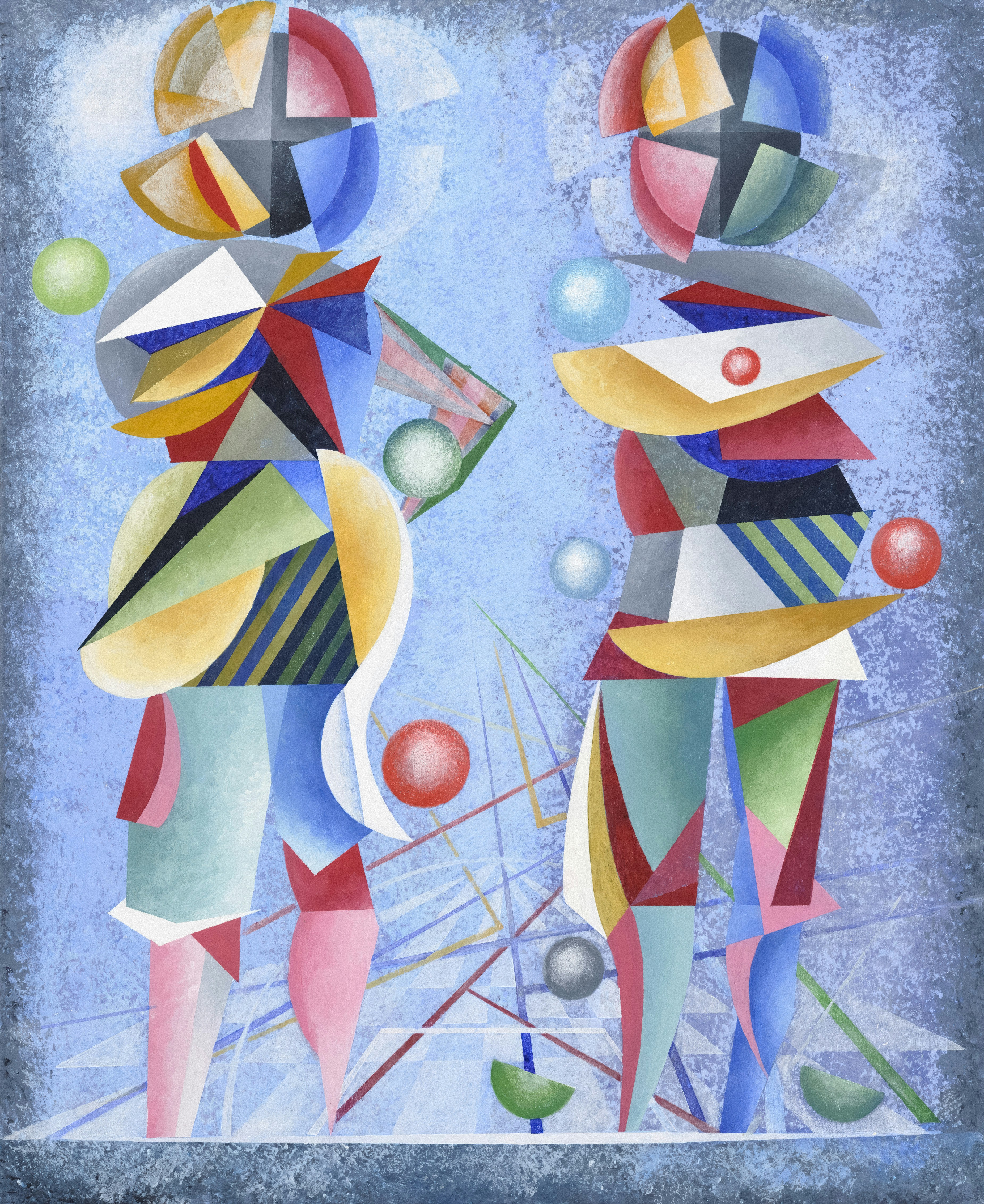 Two abstract figures with geometric shapes. photo – Free Texture Image ...