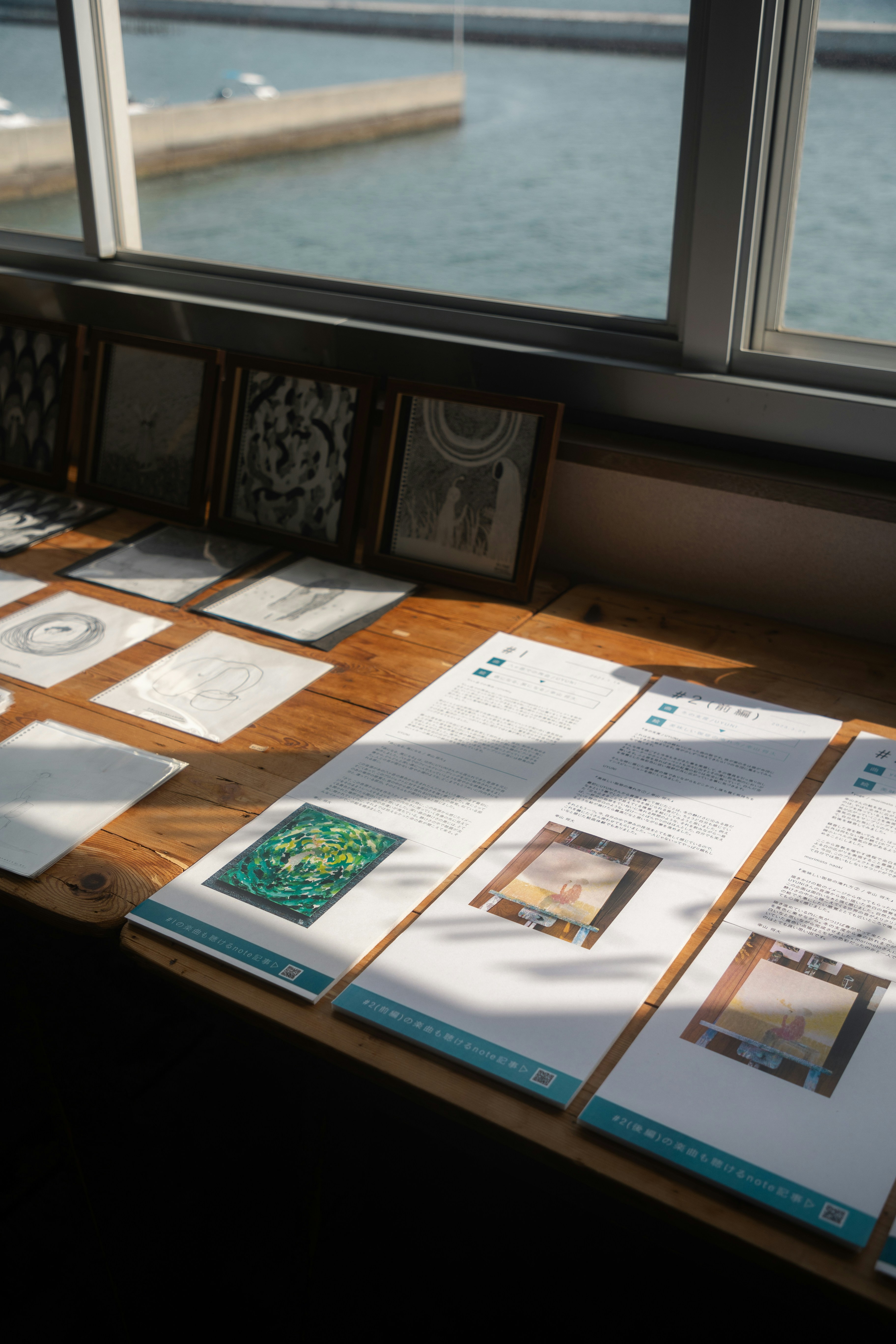 Sunlit Exhibition: Framed Details on a Window Sill