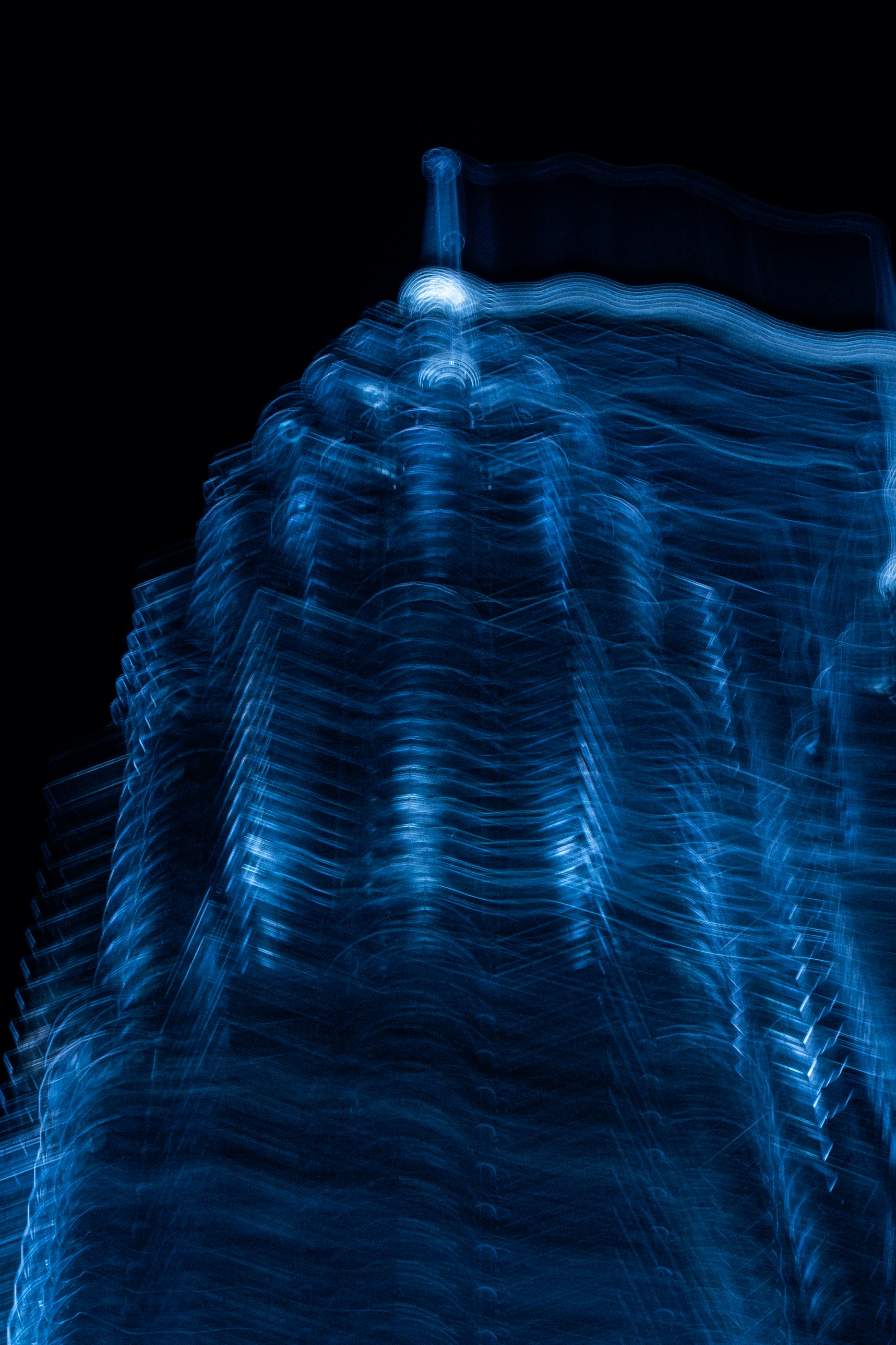 Electric Waves of a Nighttime Skyline