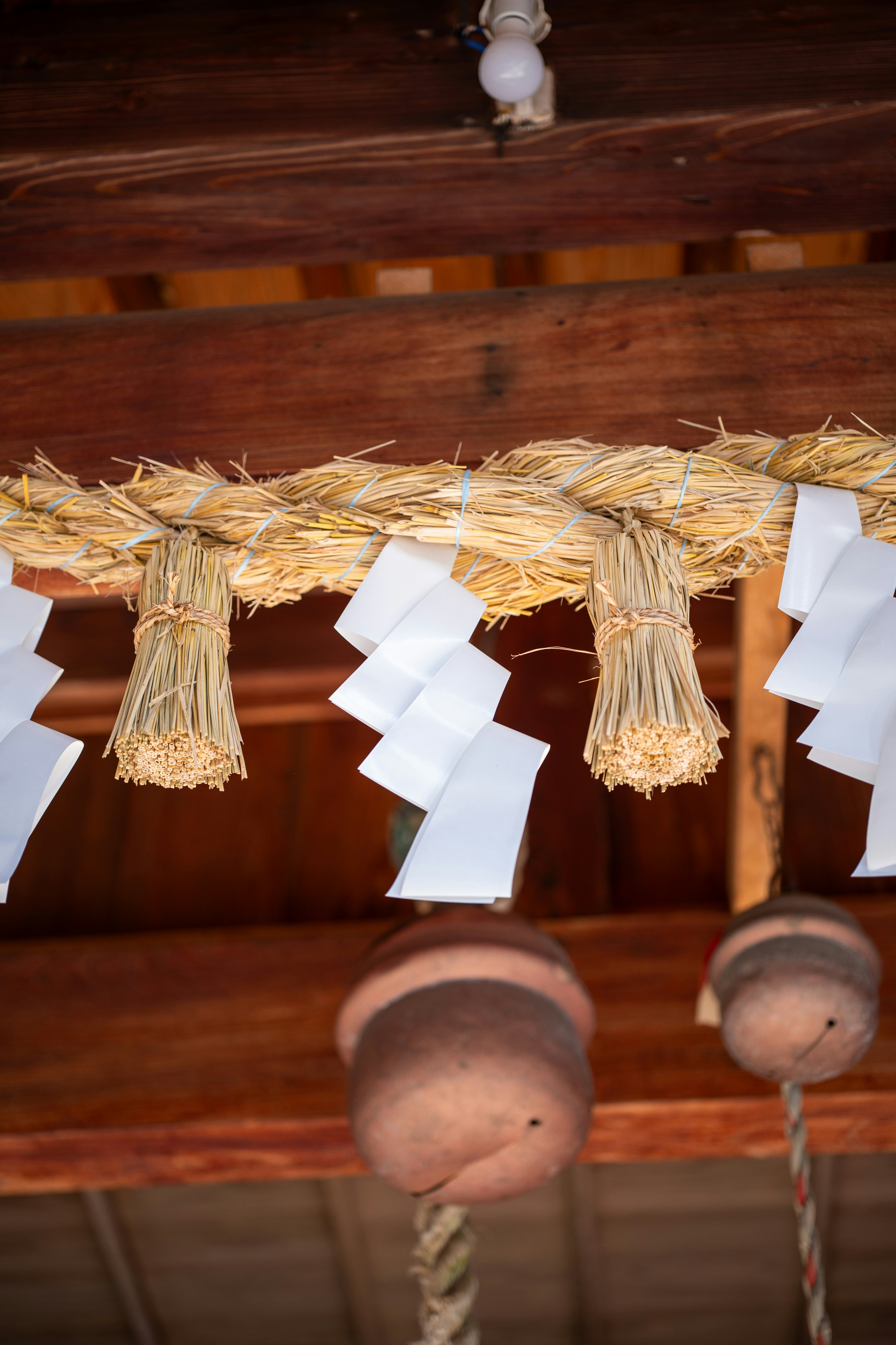 Sacred Shimenawa: Strands of Honor and Paper Strips in a Shrine