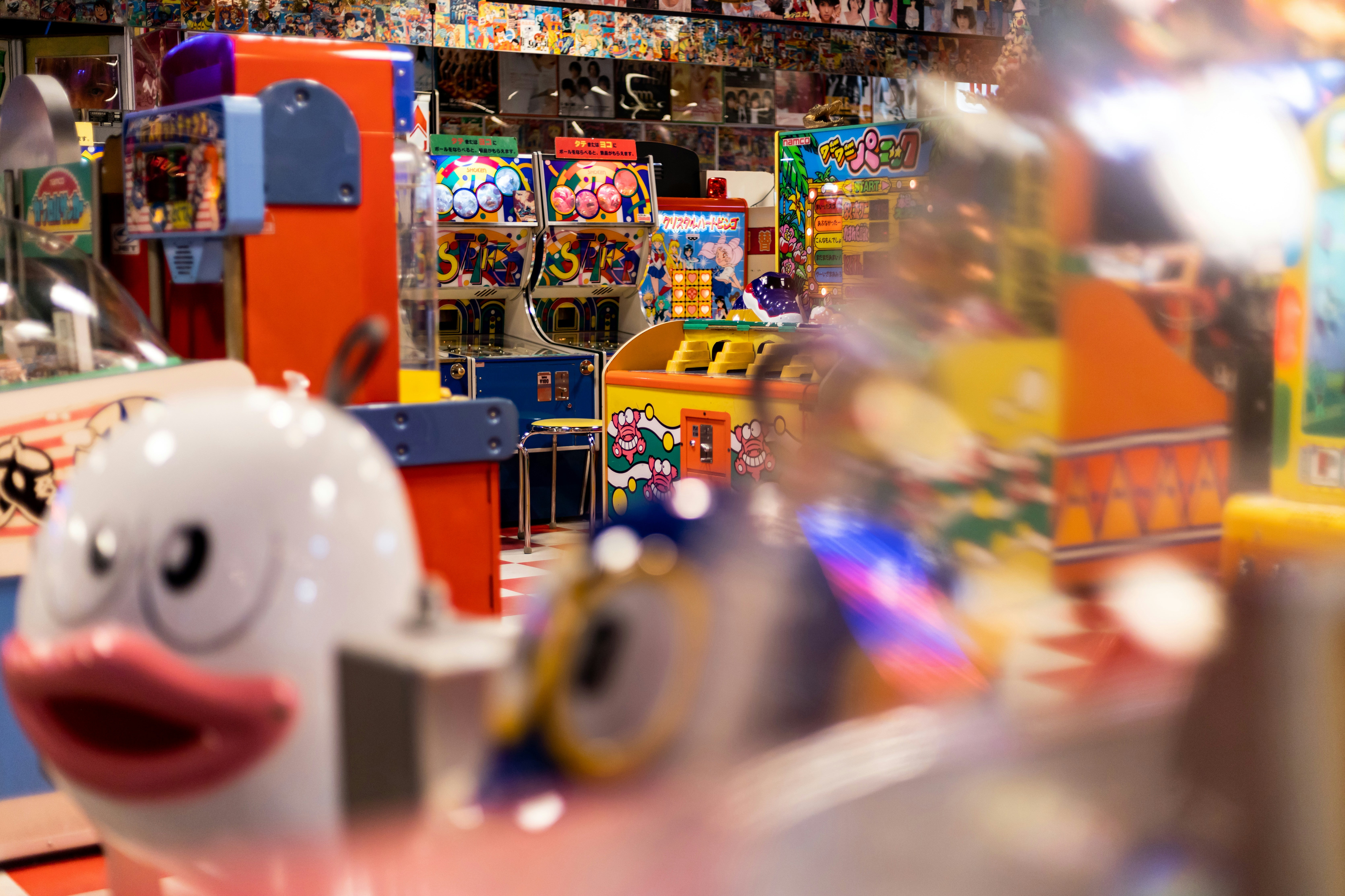 A beautiful and functional retro arcade in Daiba Game Hall, Minato, Tokyo, Japan. So much colour and nostalgia.