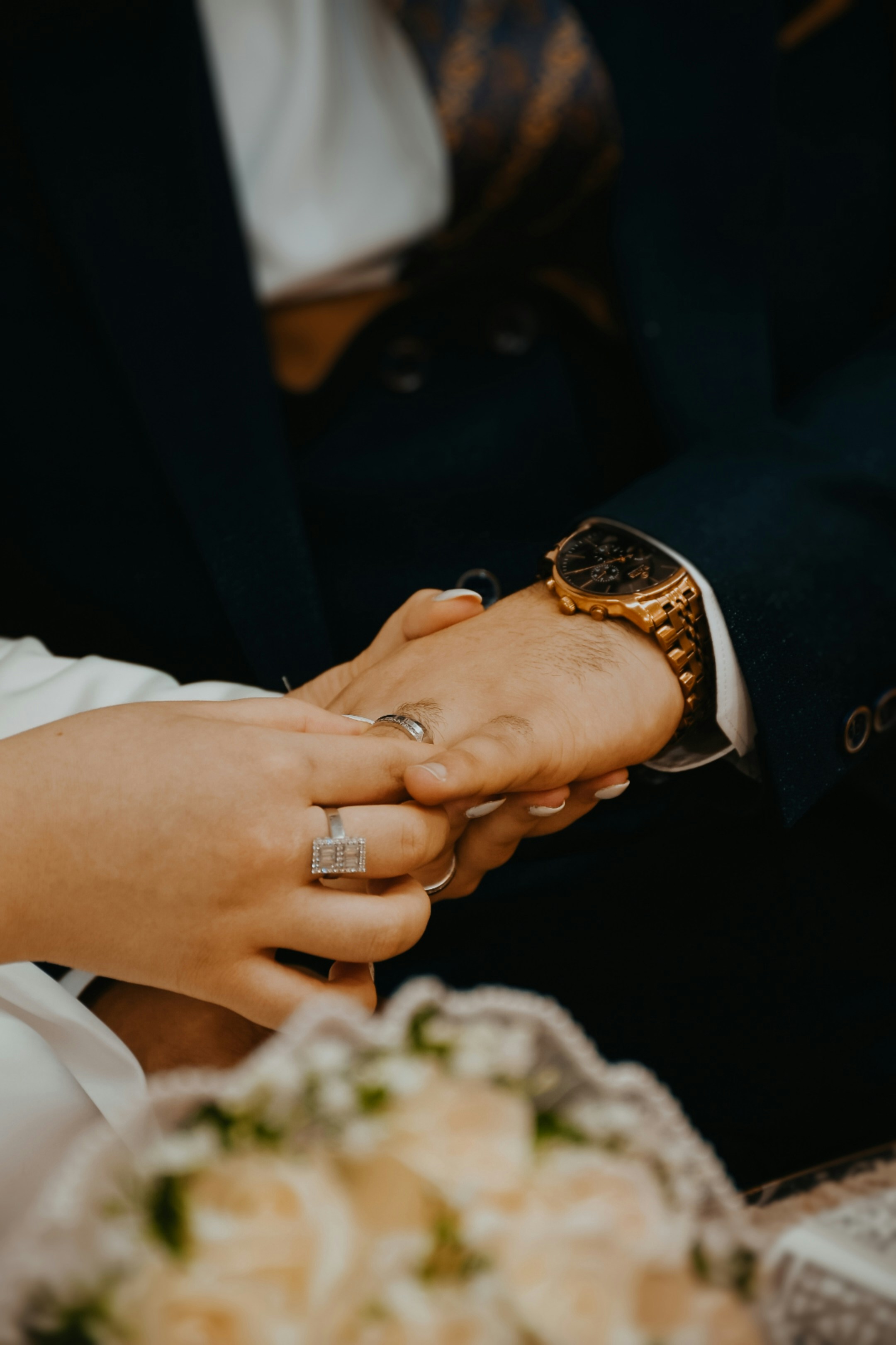 Bride and groom exchange wedding rings. photo – Free Flower Image on ...