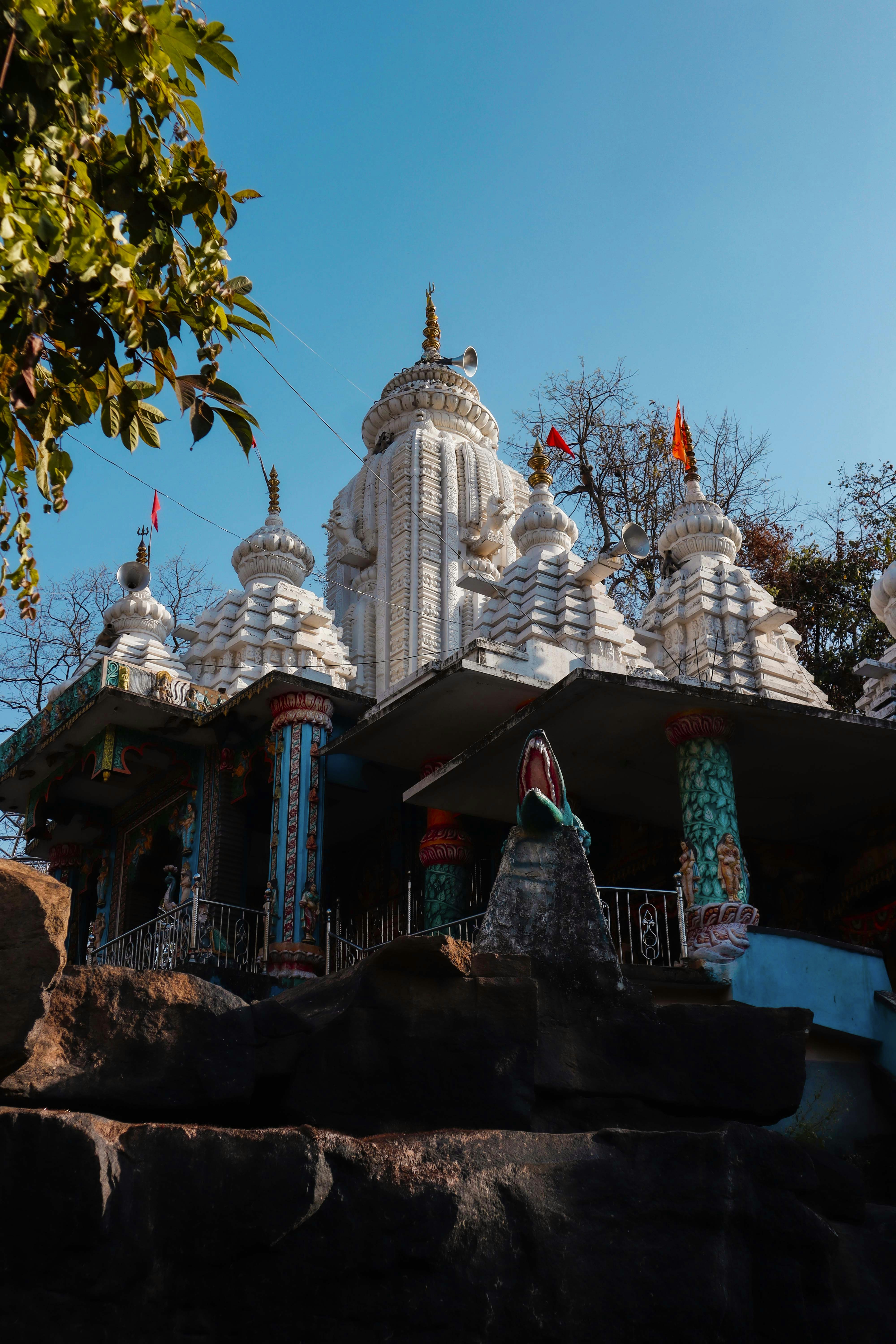 Beautiful indian temple stands proudly under the blue sky. photo – Free ...