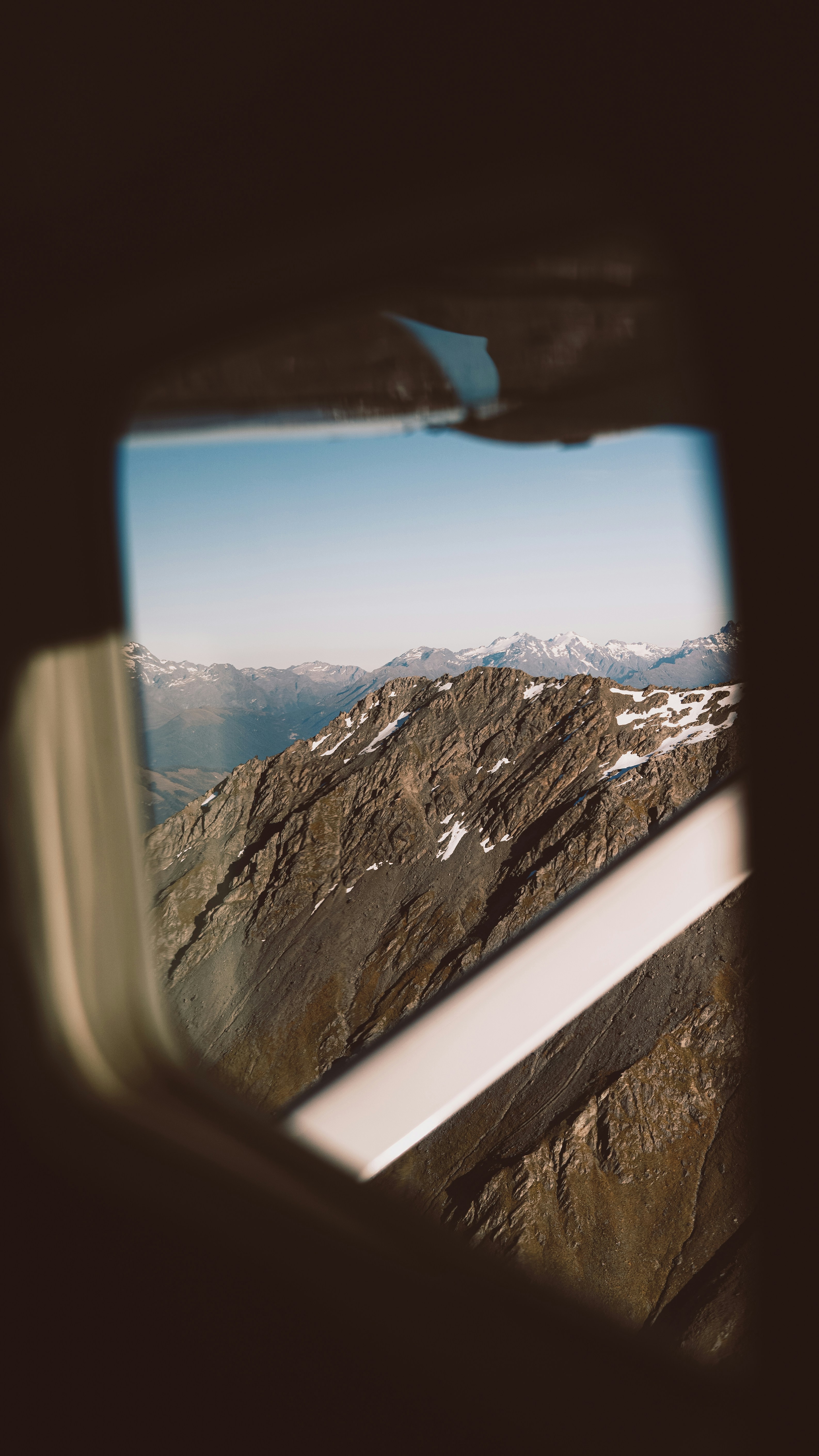 Alpine Spine Through the Aircraft Window