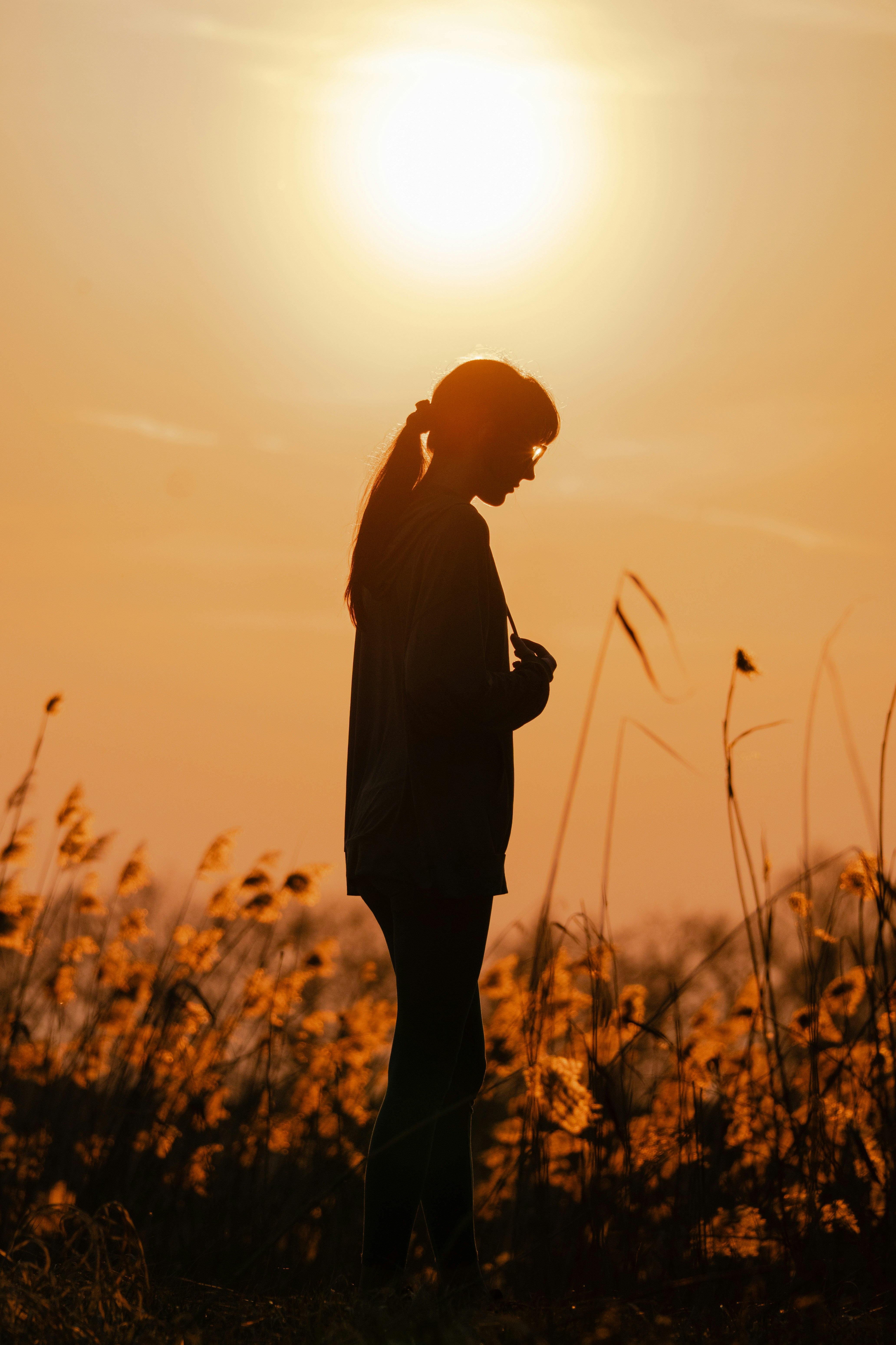 Silueta de una mujer contra el sol poniente. foto – Imagen de Foto gratuita en Unsplash