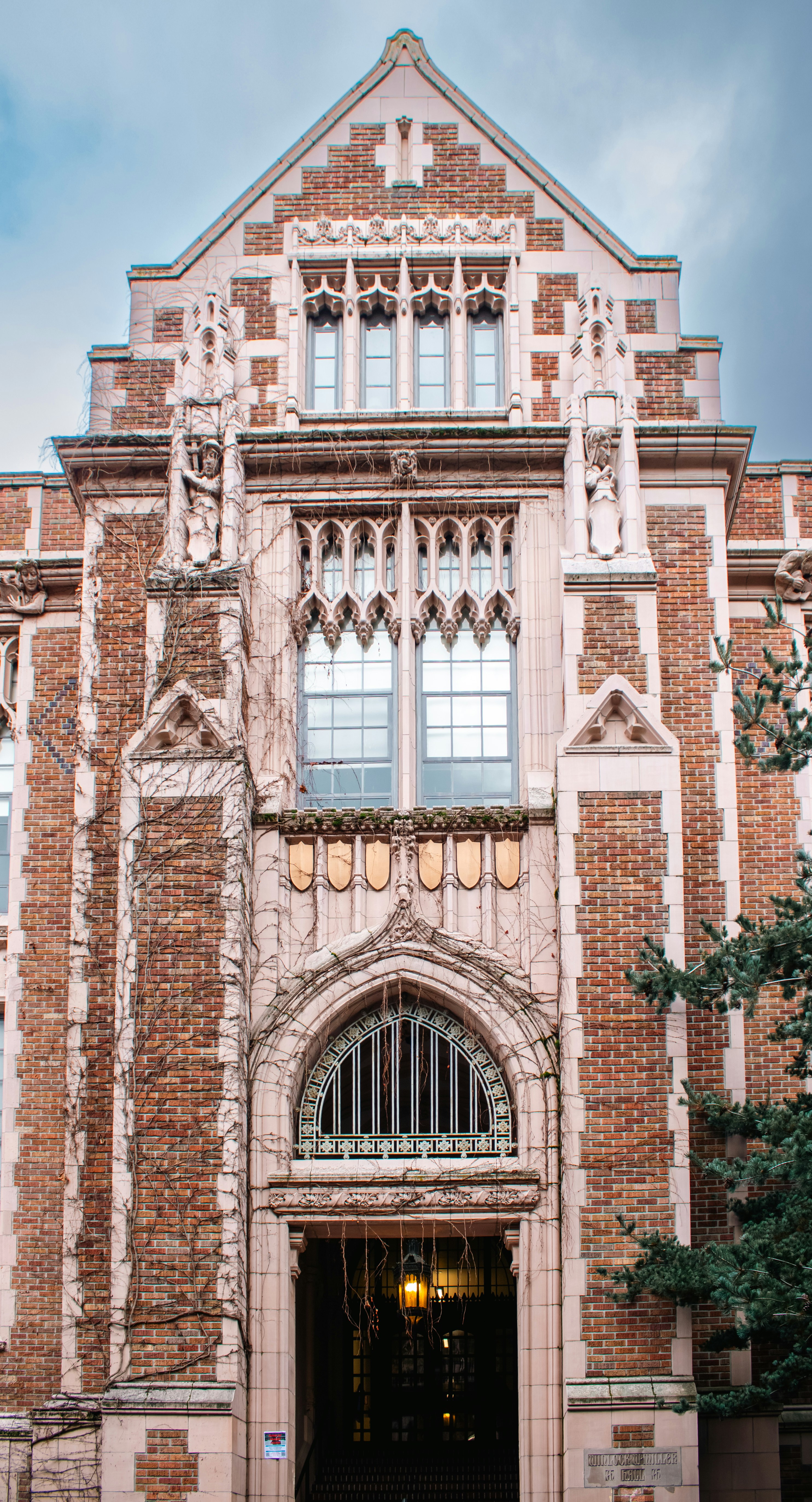 A beautiful brick building with gothic architecture. photo – Free ...