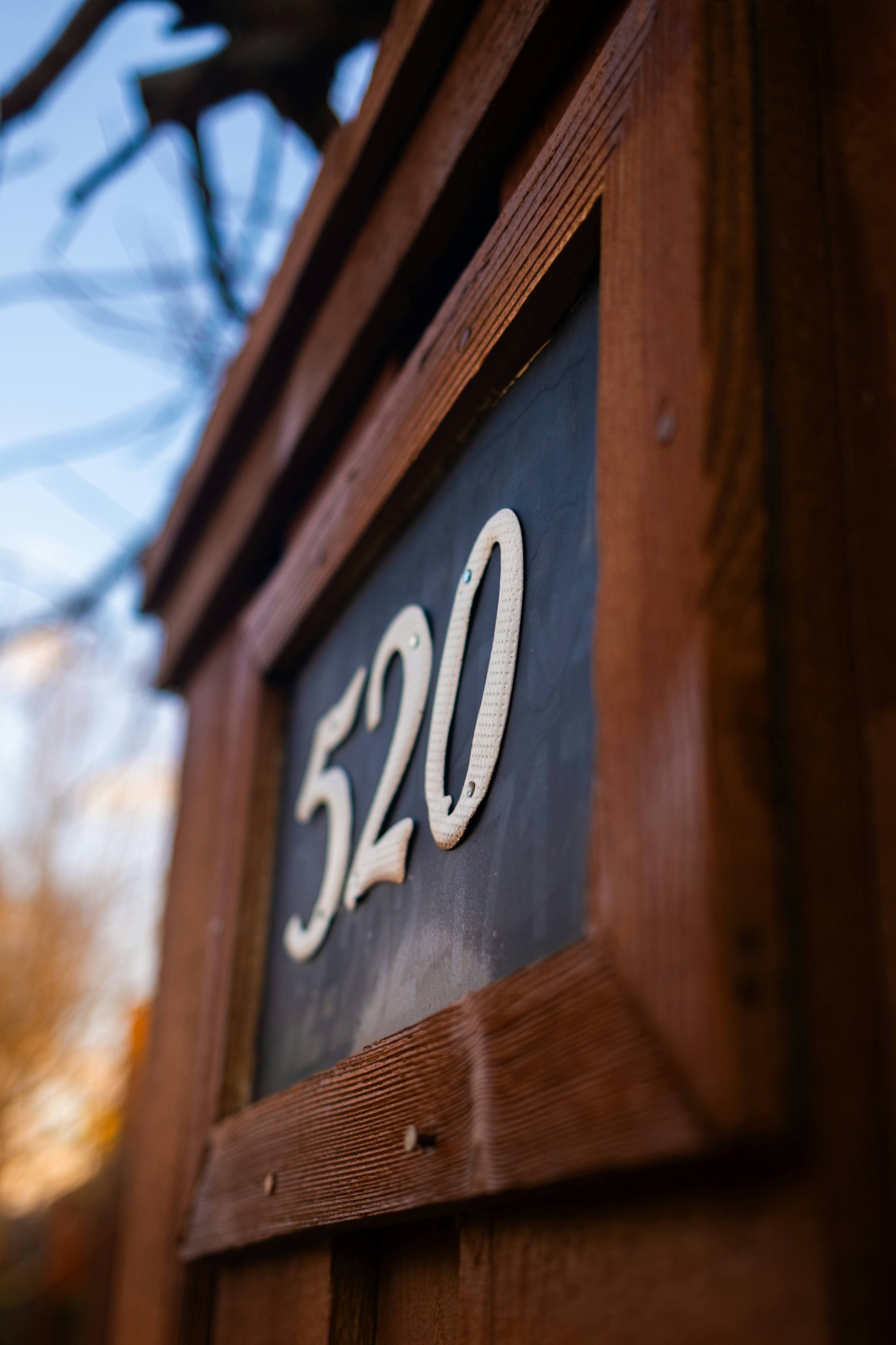 Sign of Home: The Address Carved in Cedar