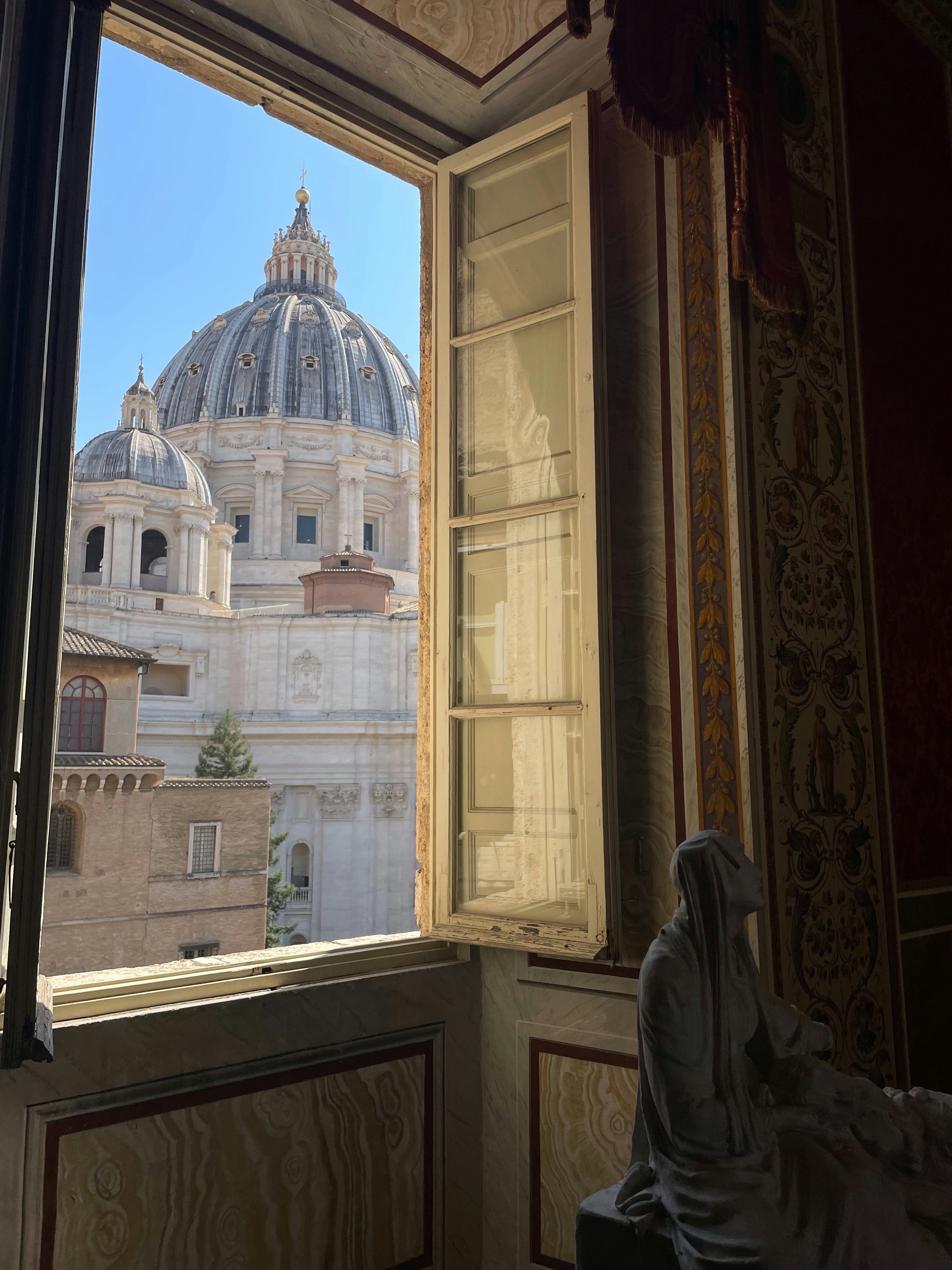 Window view of st. peter's basilica in rome. photo – Free Building ...