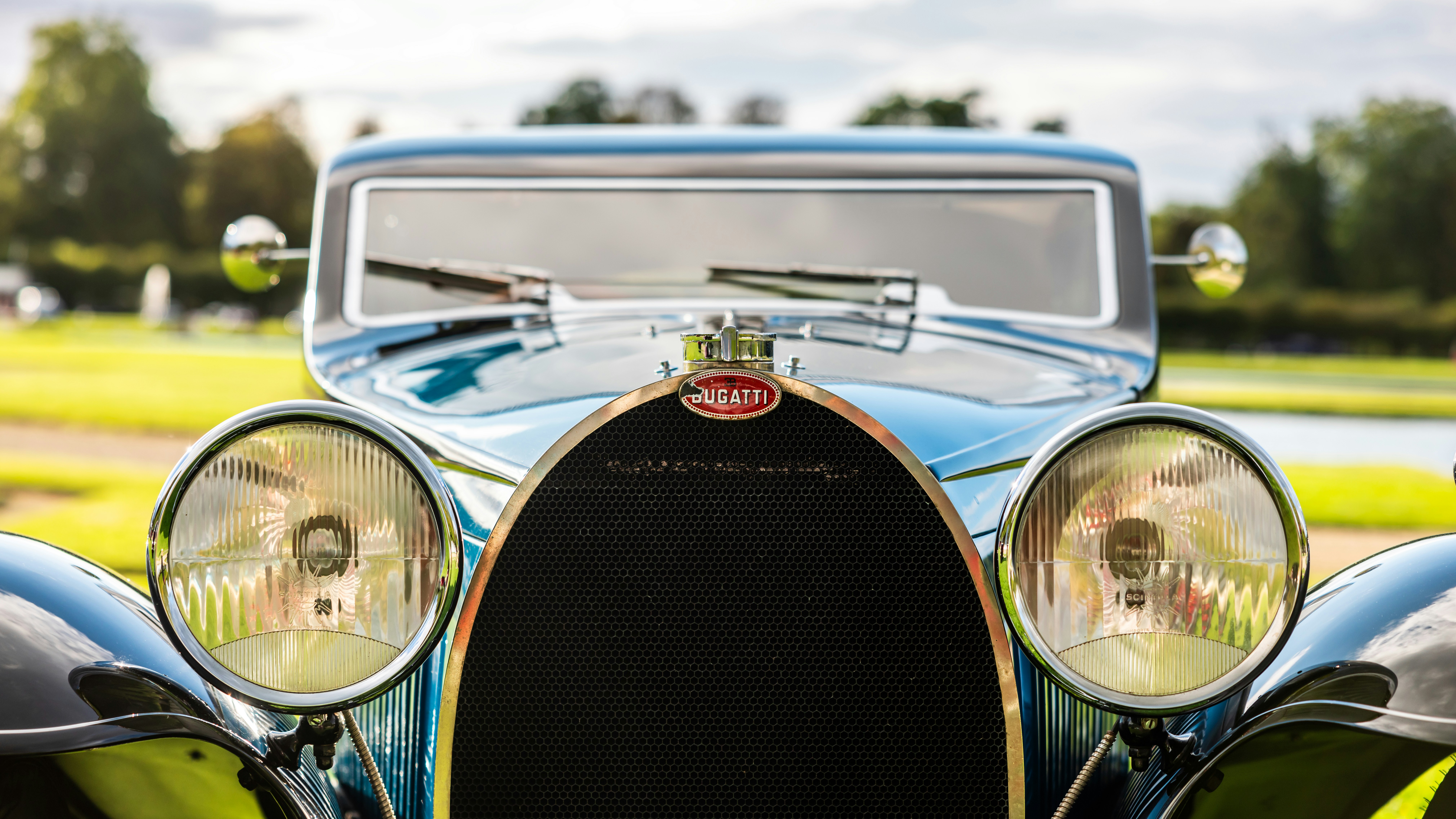 A close-up of a classic blue bugatti. photo – Free Lamborghini Image on ...