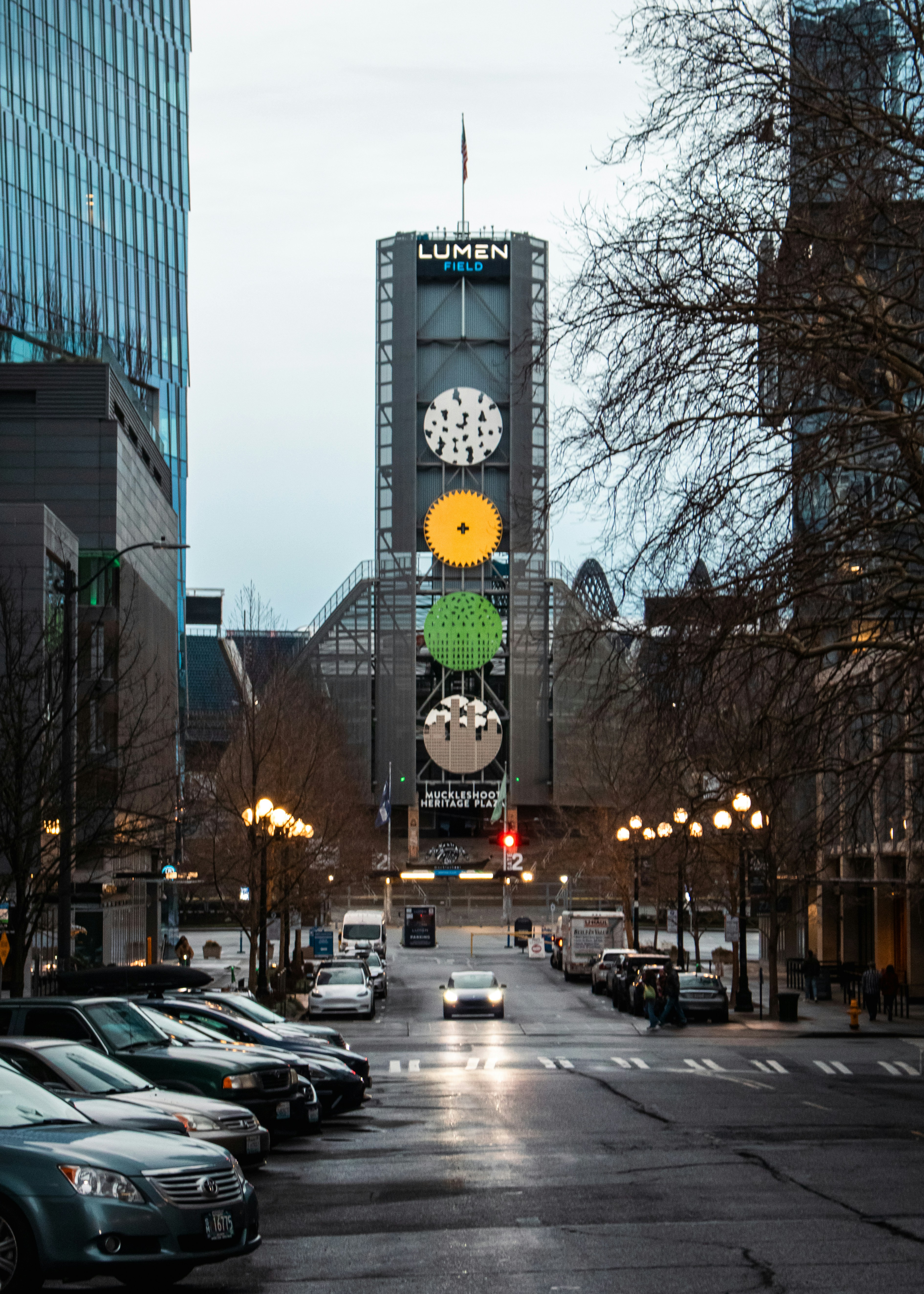 Street view of the lumen building in seattle. photo – Free Car Image on ...