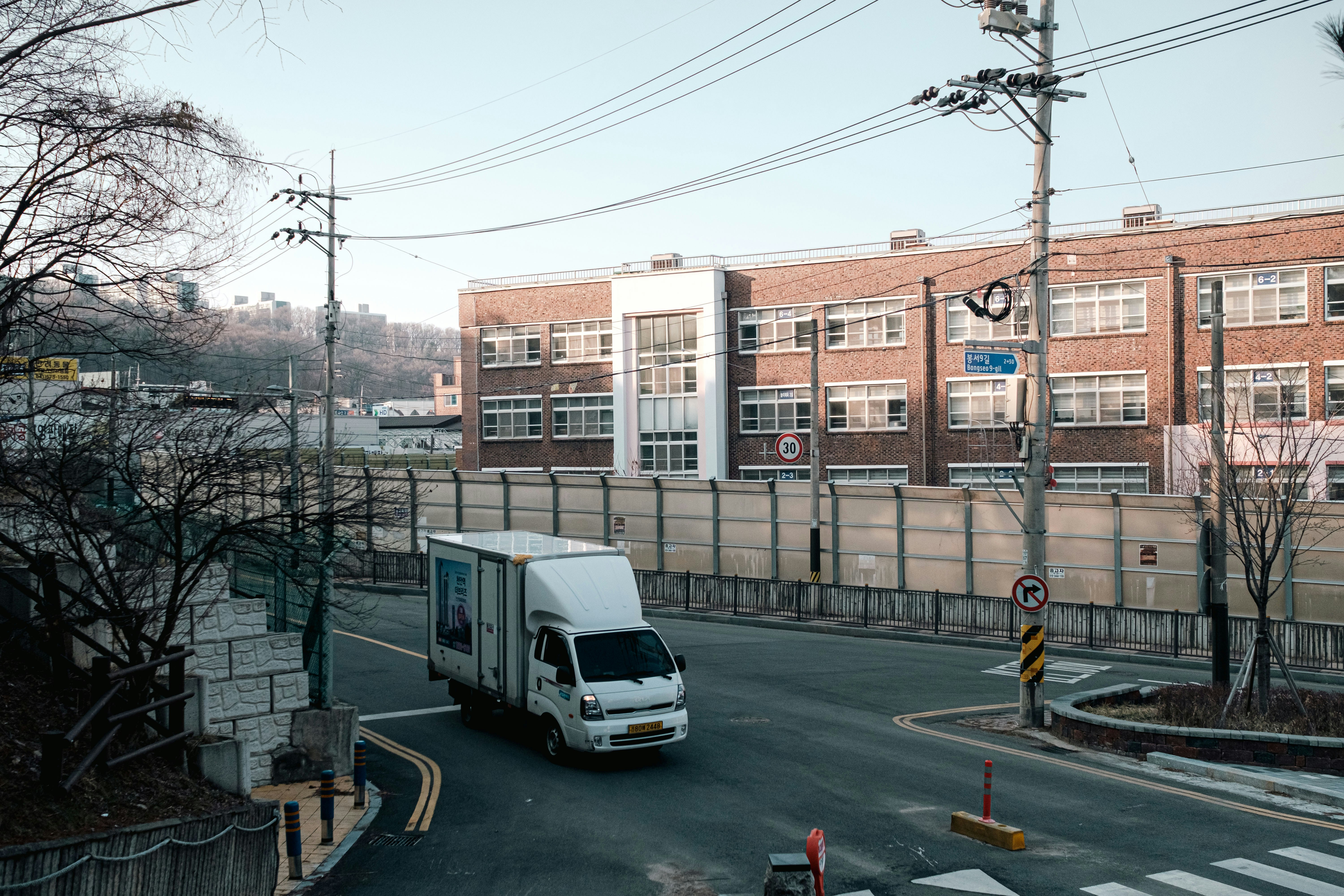 Quiet Morning Commute by the Schoolyard