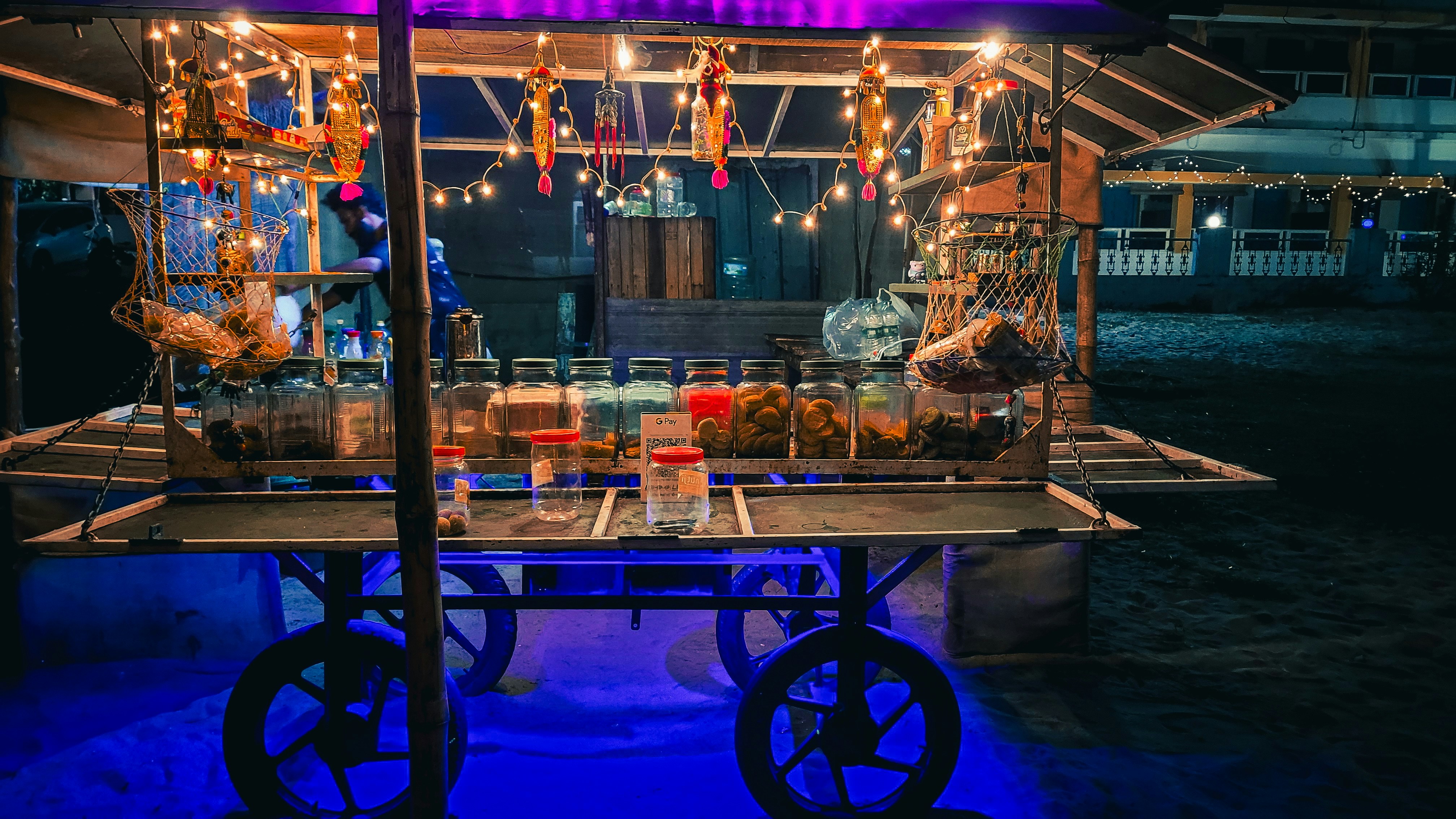 Beautiful cart like tea shop at Alleppey beach