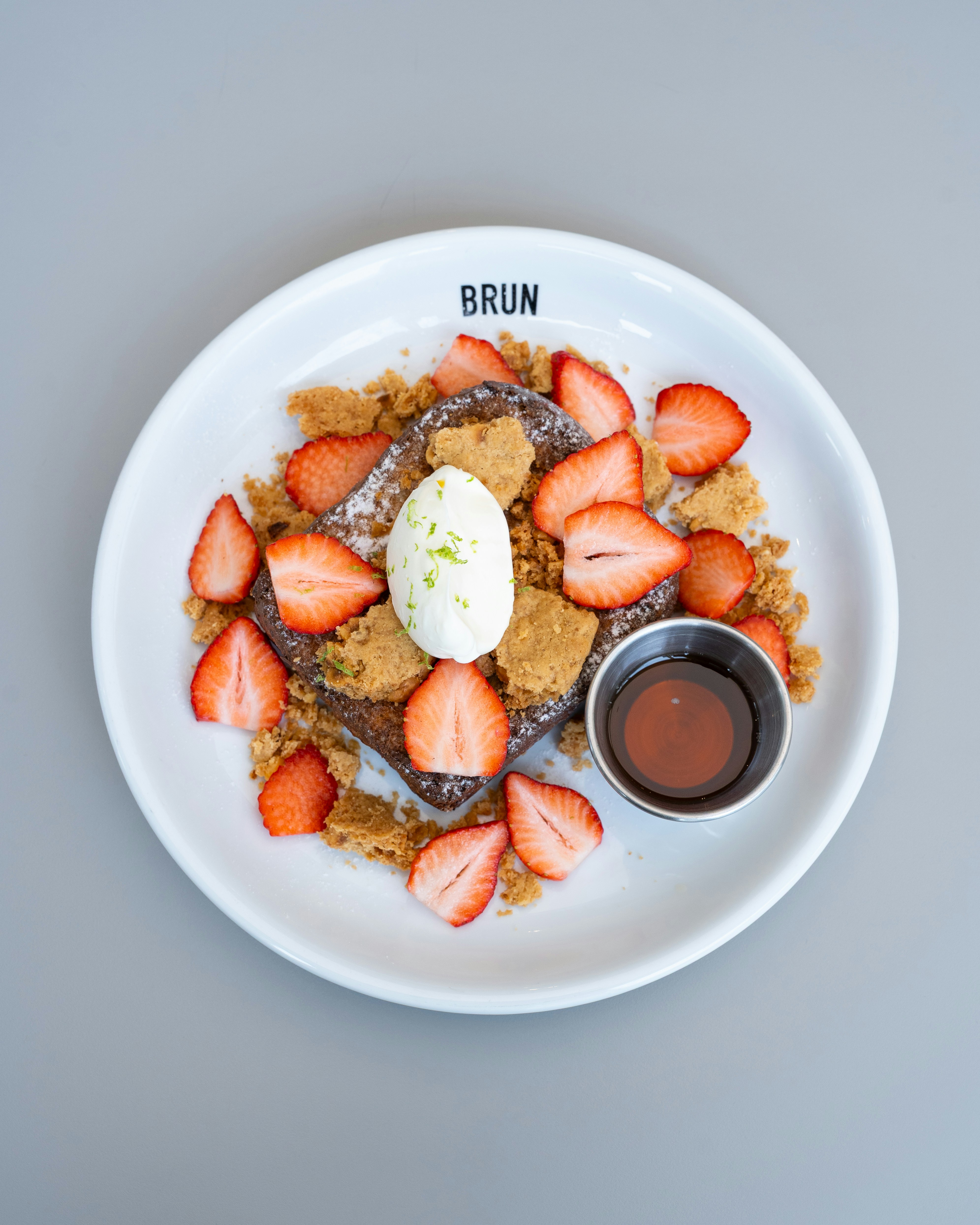 Strawberry Mosaic with Crumble and Scoop