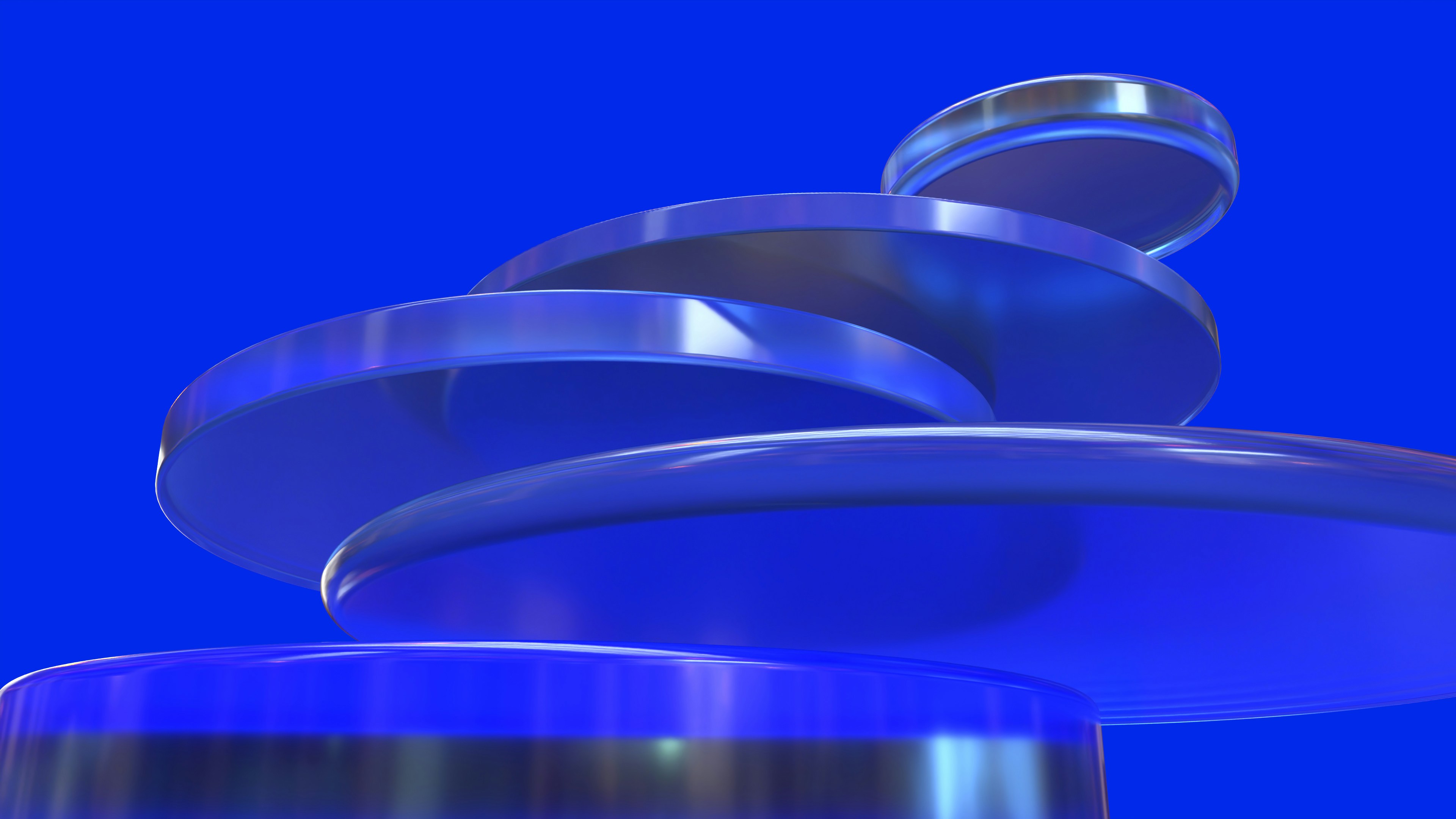 Blue, metallic, and stacked discs. photo – Free Blue Image on Unsplash