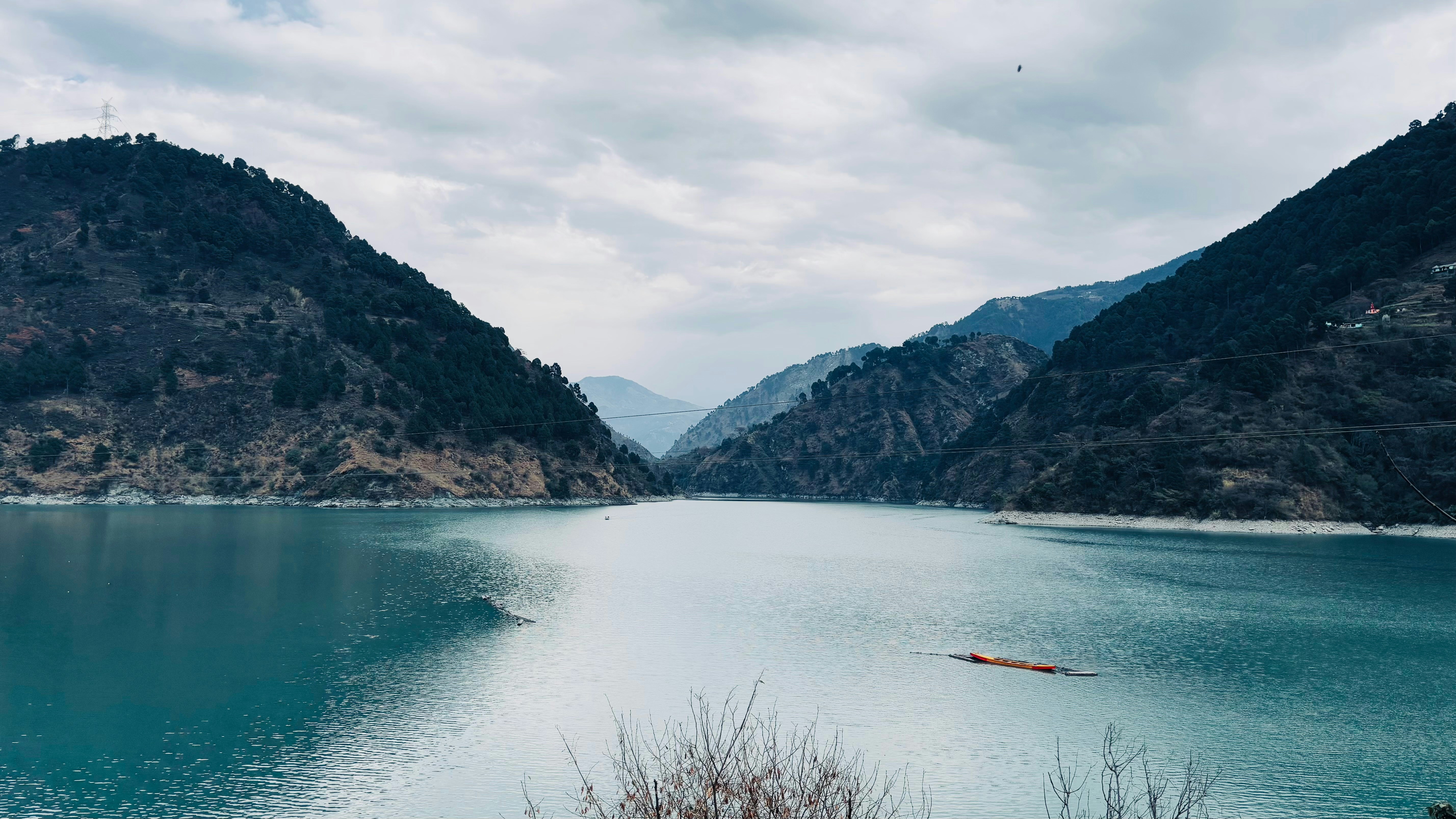 Tranquil Waters Amidst Twin Peaks