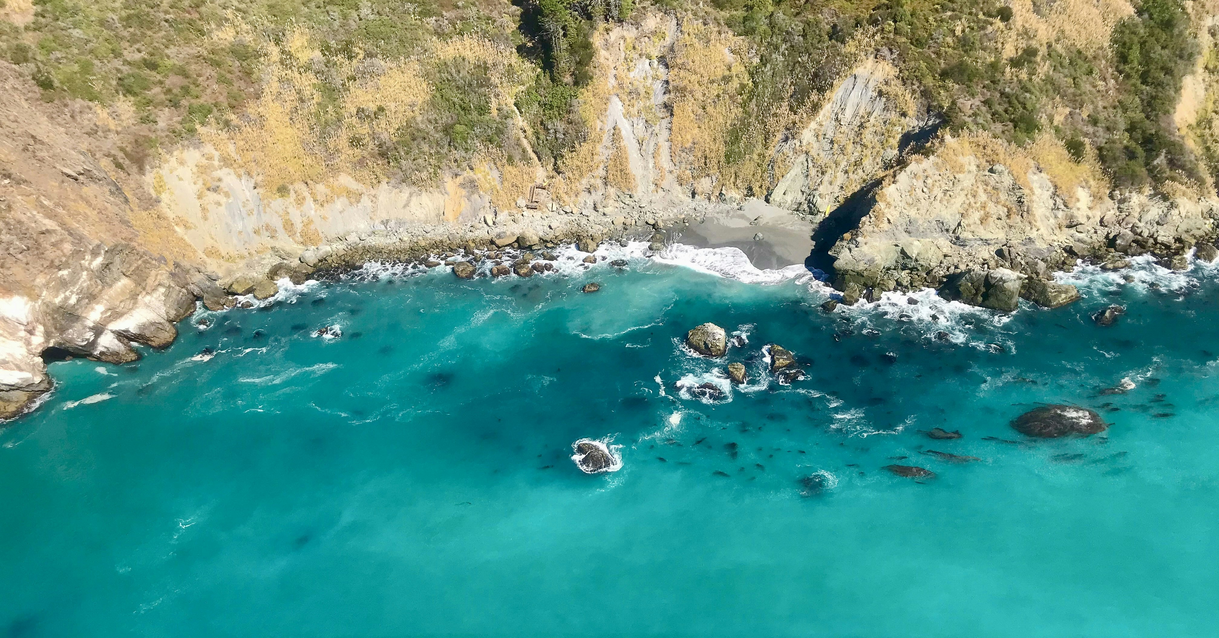 Azure Verge: Cliffside Cove from Above