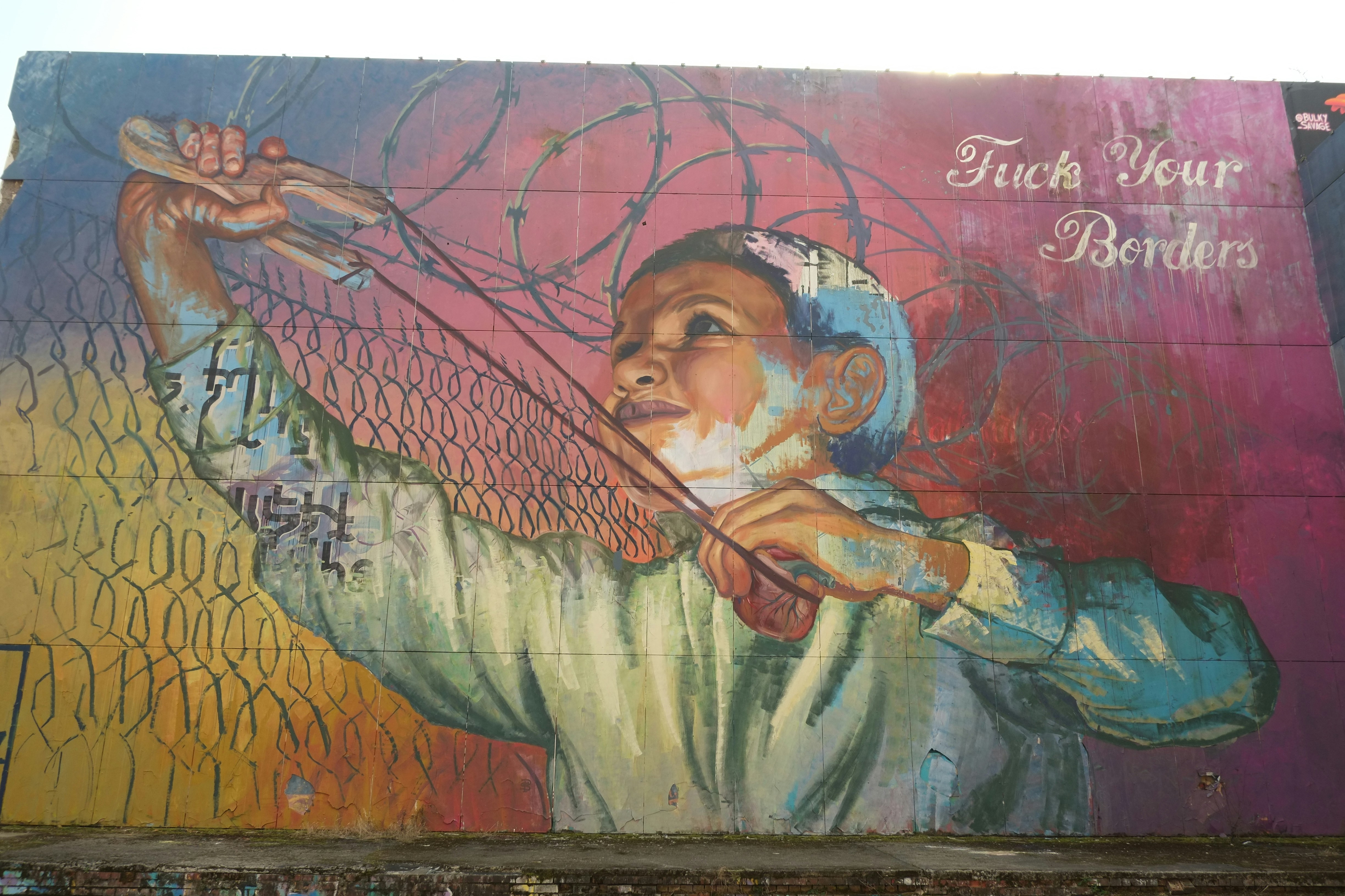 Barbed Hope: A Portrait of Defiant Hands at the Fence