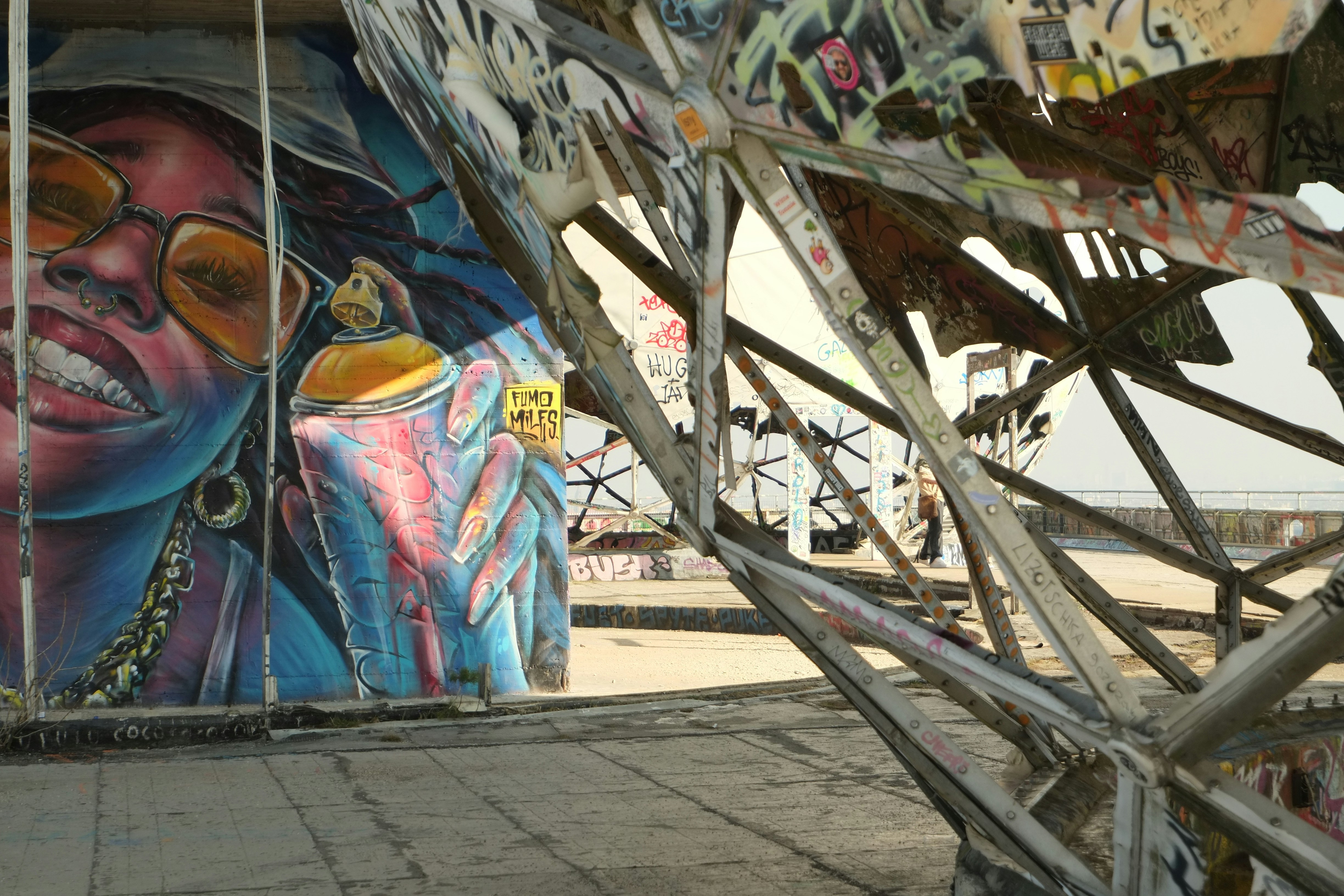 Urban Canvas: Vivid Expressions Amidst Metal