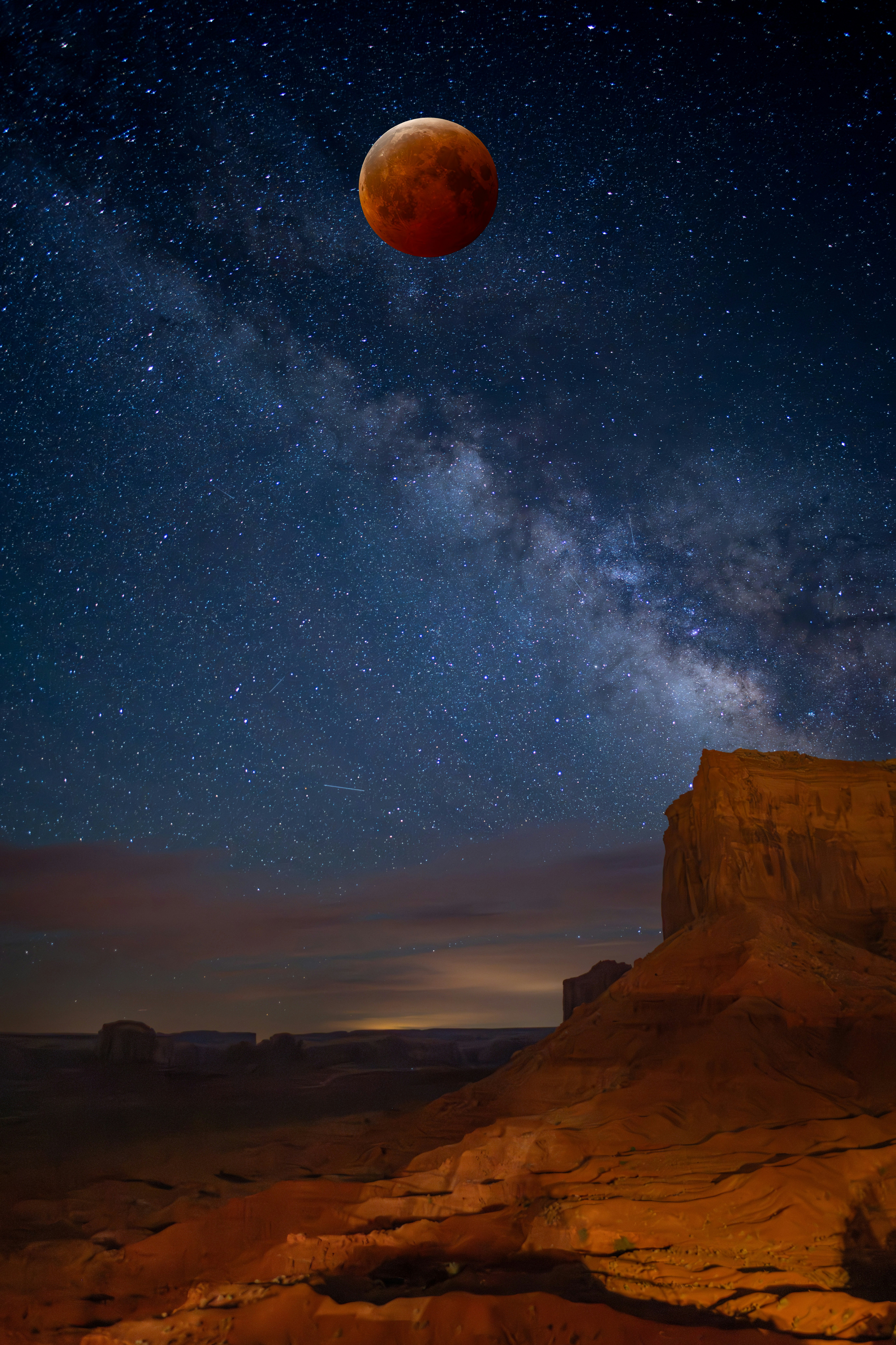 Celestial Harmony Above the Desert Landscape