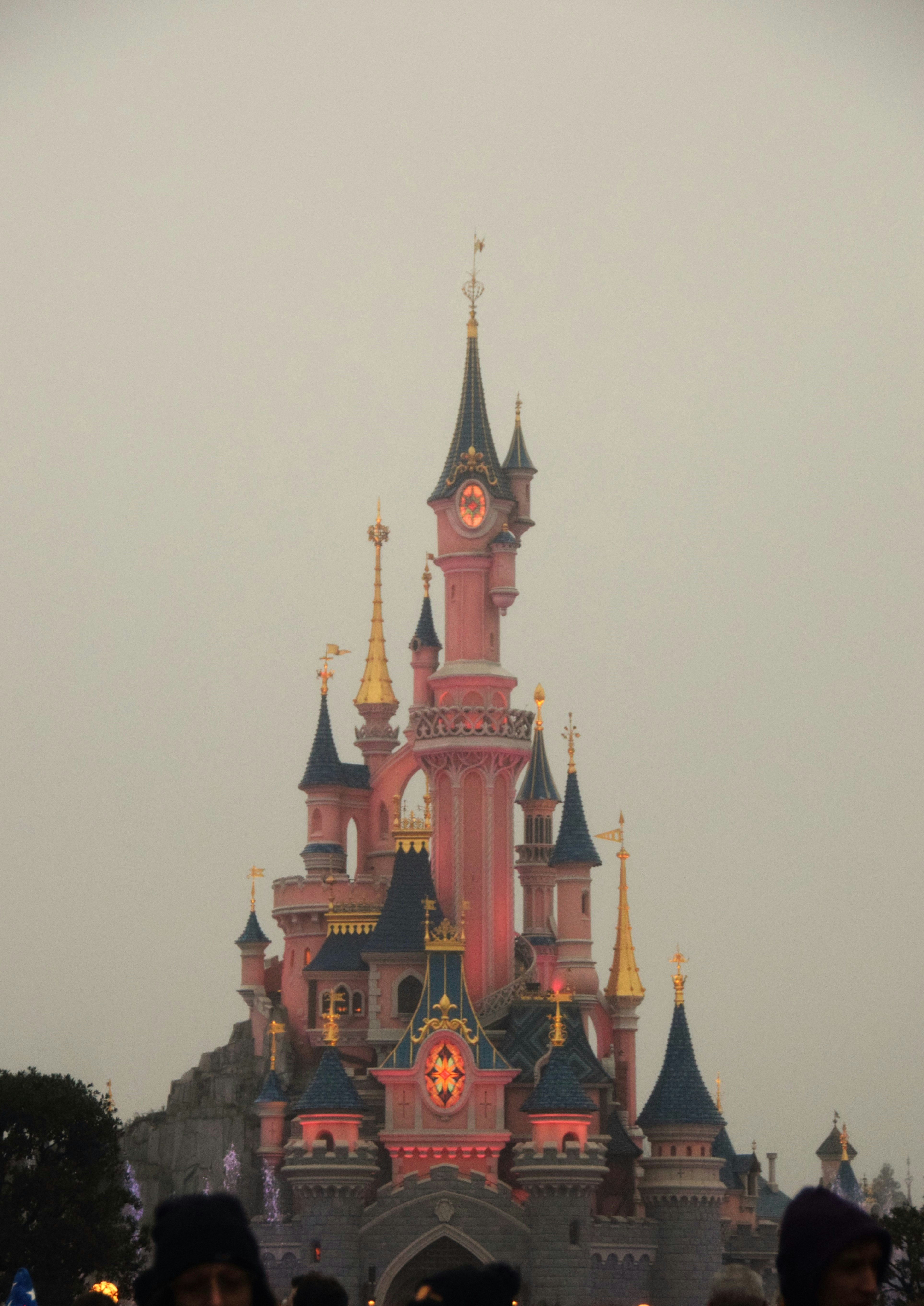 Dawnrise Castle: Pink Spires Against a Quiet Sky