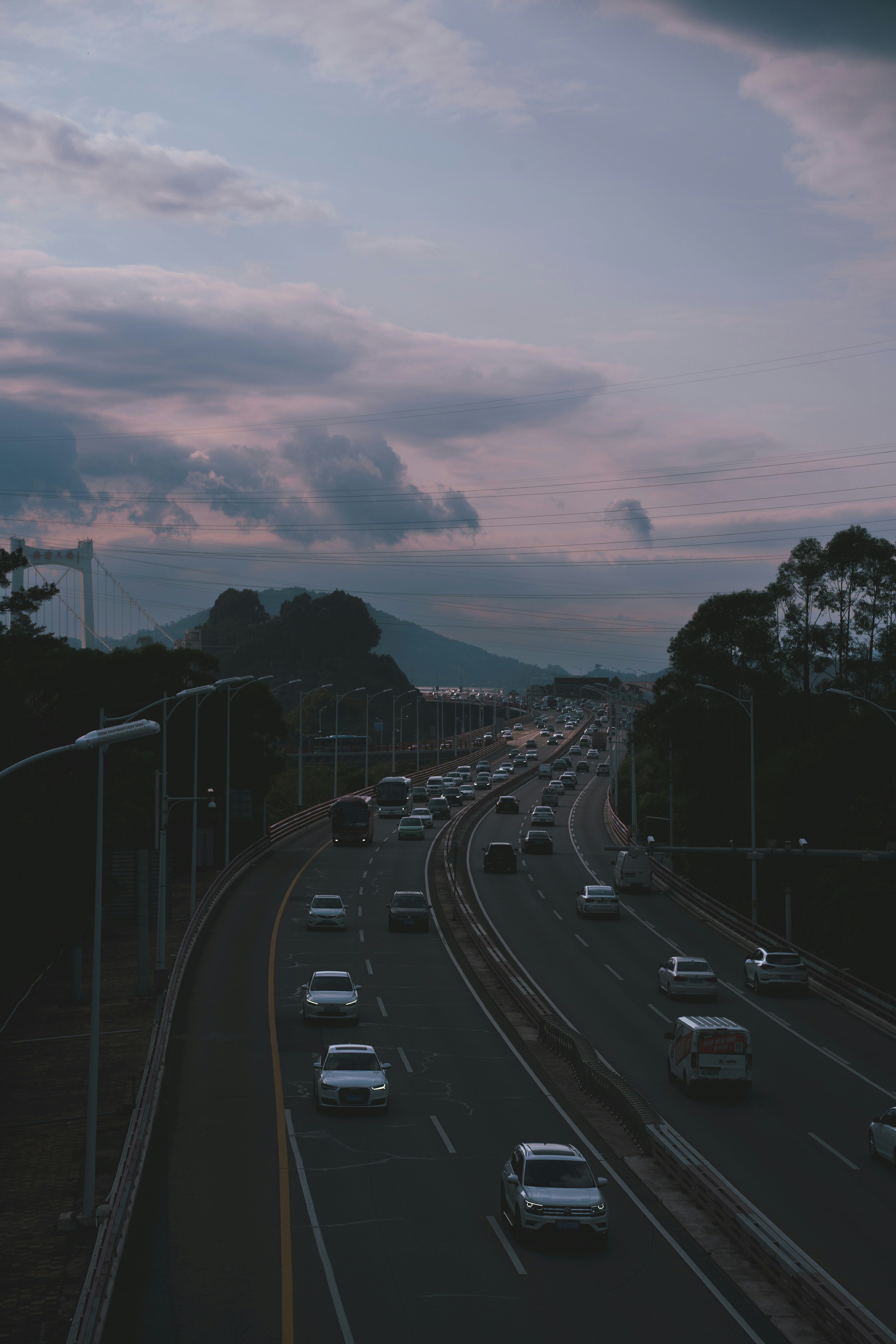 Rush Hour on a Dusk-Voiced Highway