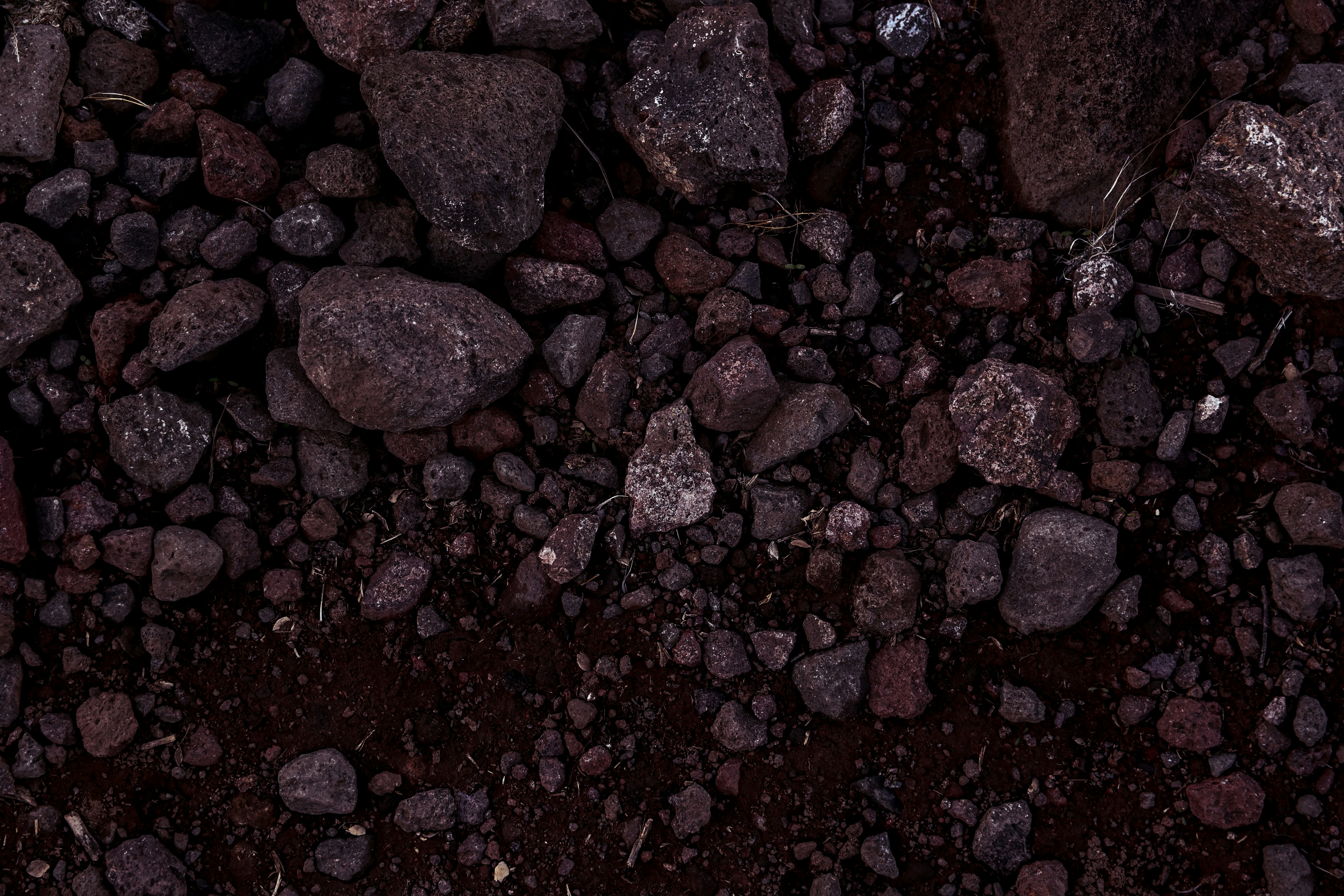 Rocks of various sizes cover the ground. photo – Free Rock Image on ...