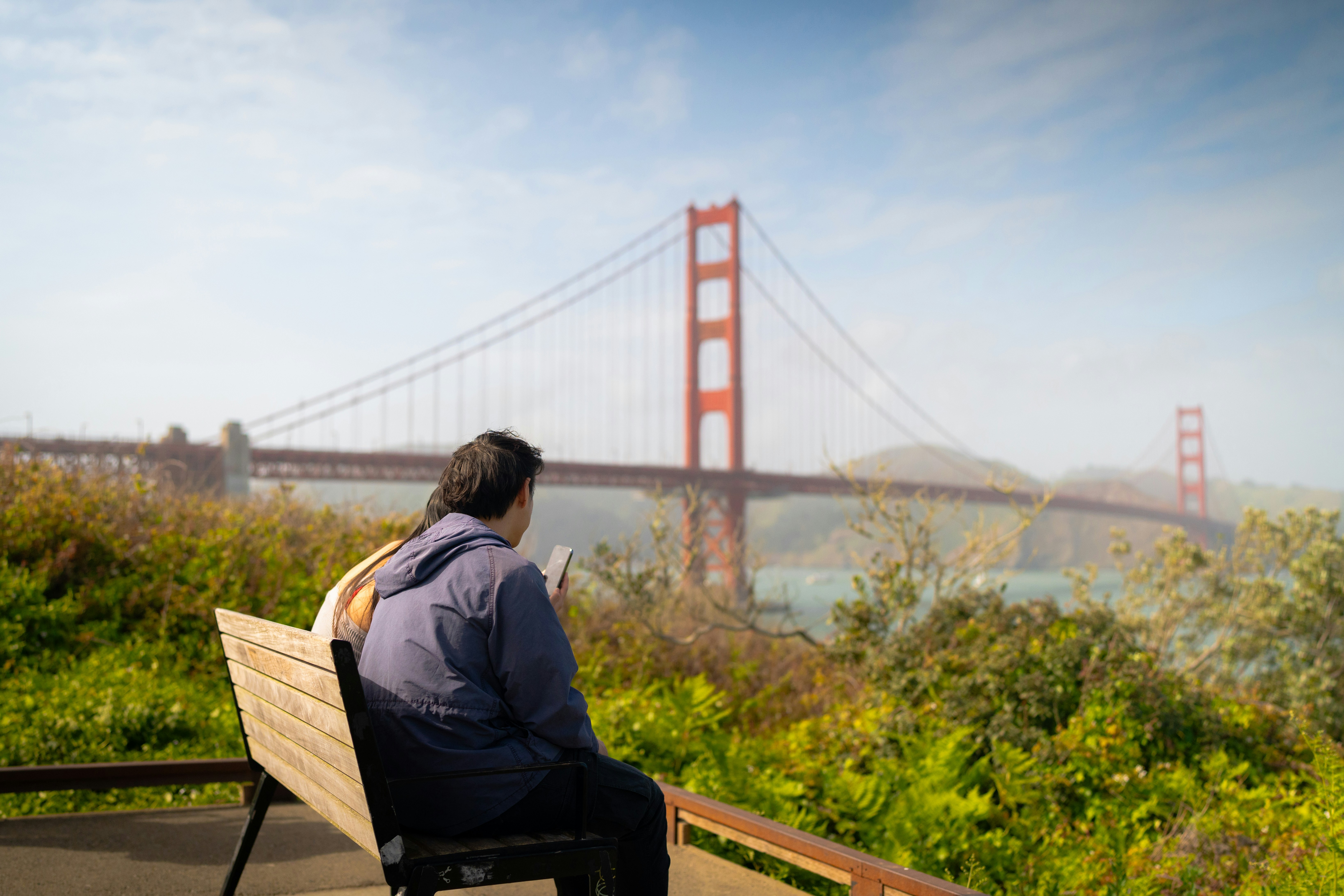 Benchside Reverie by the Golden Gate Bridge