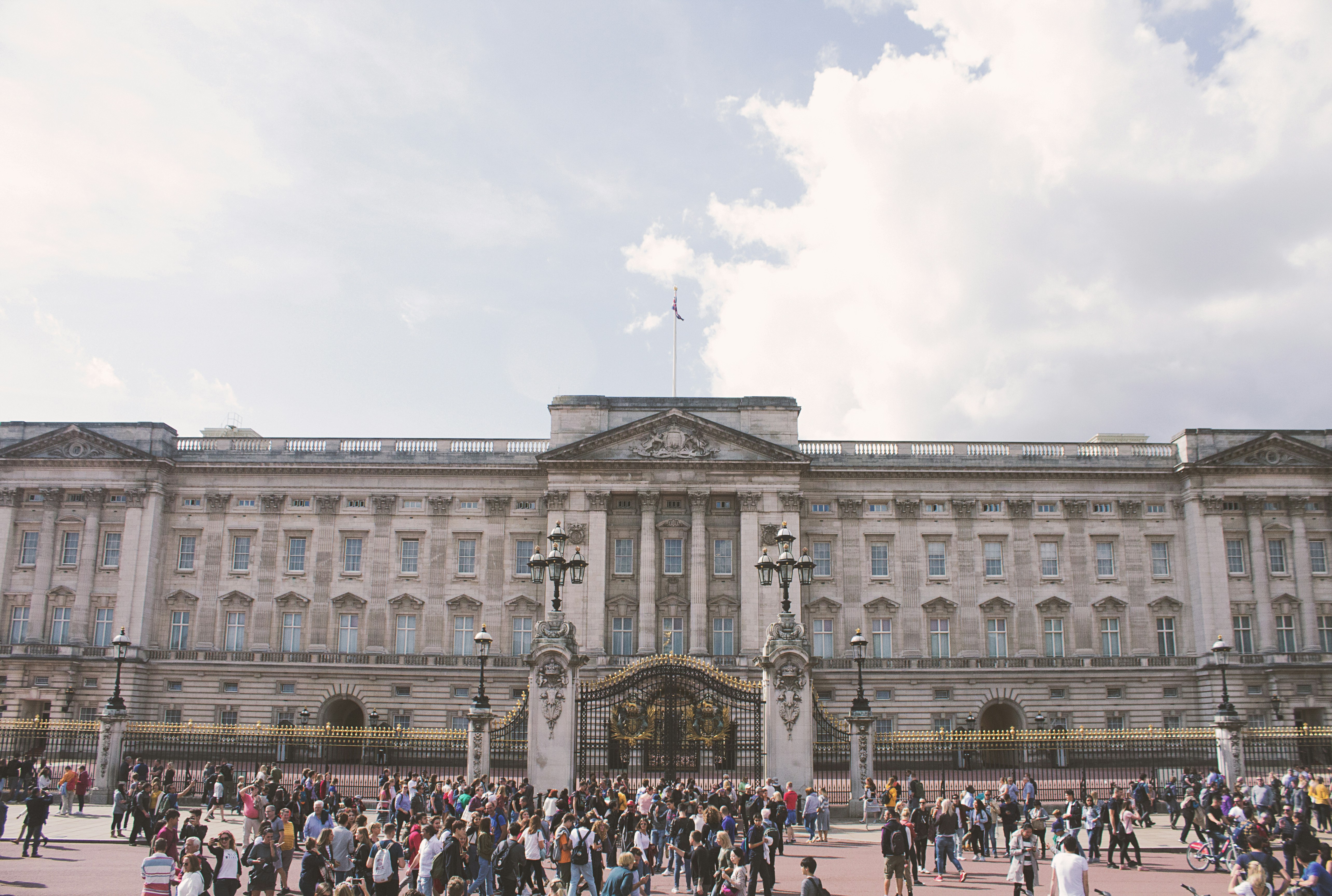 Royal Facade Under a Clouded Sky