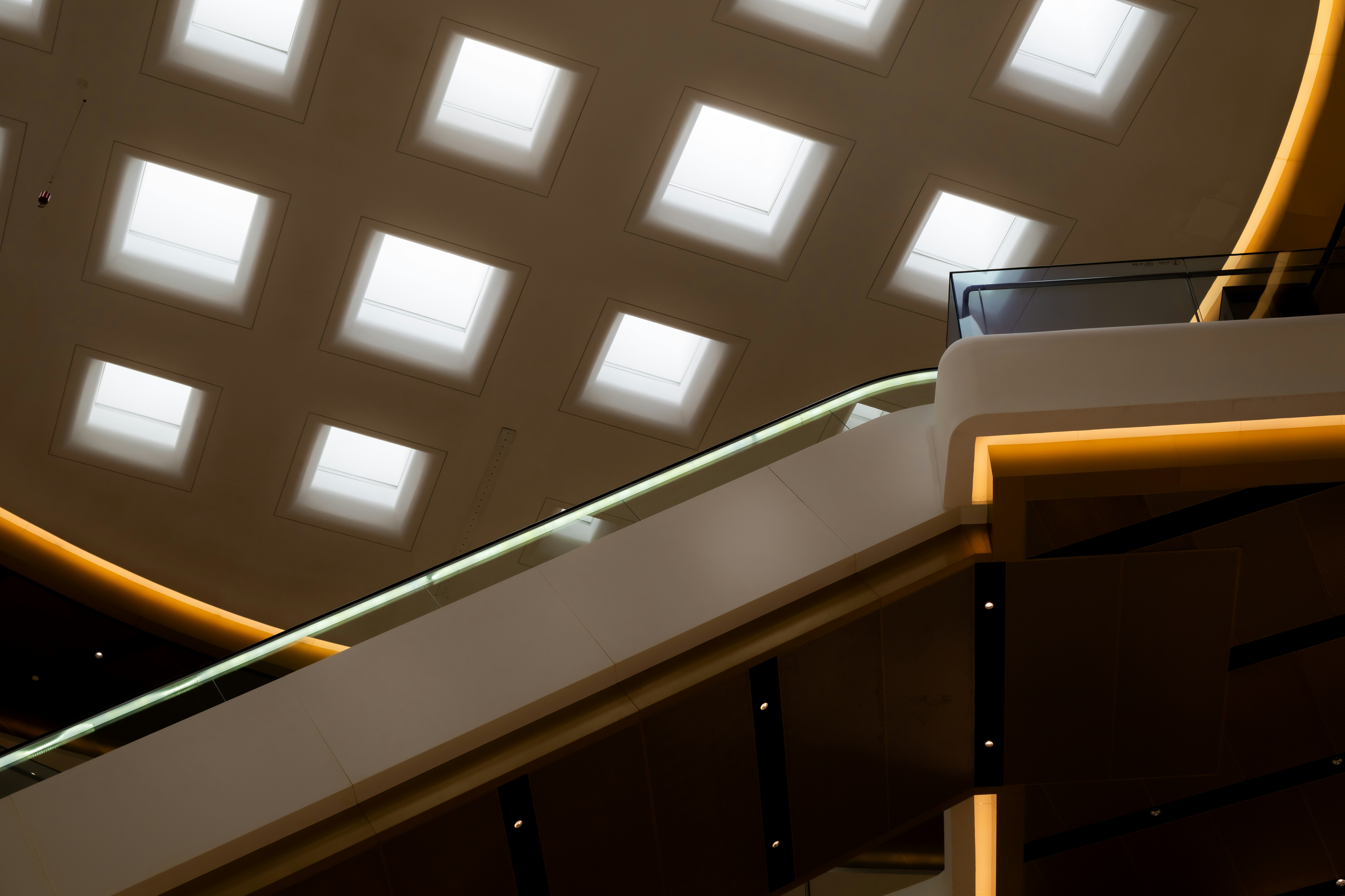 Ceiling has square lights, with a modern interior design. photo – Free ...