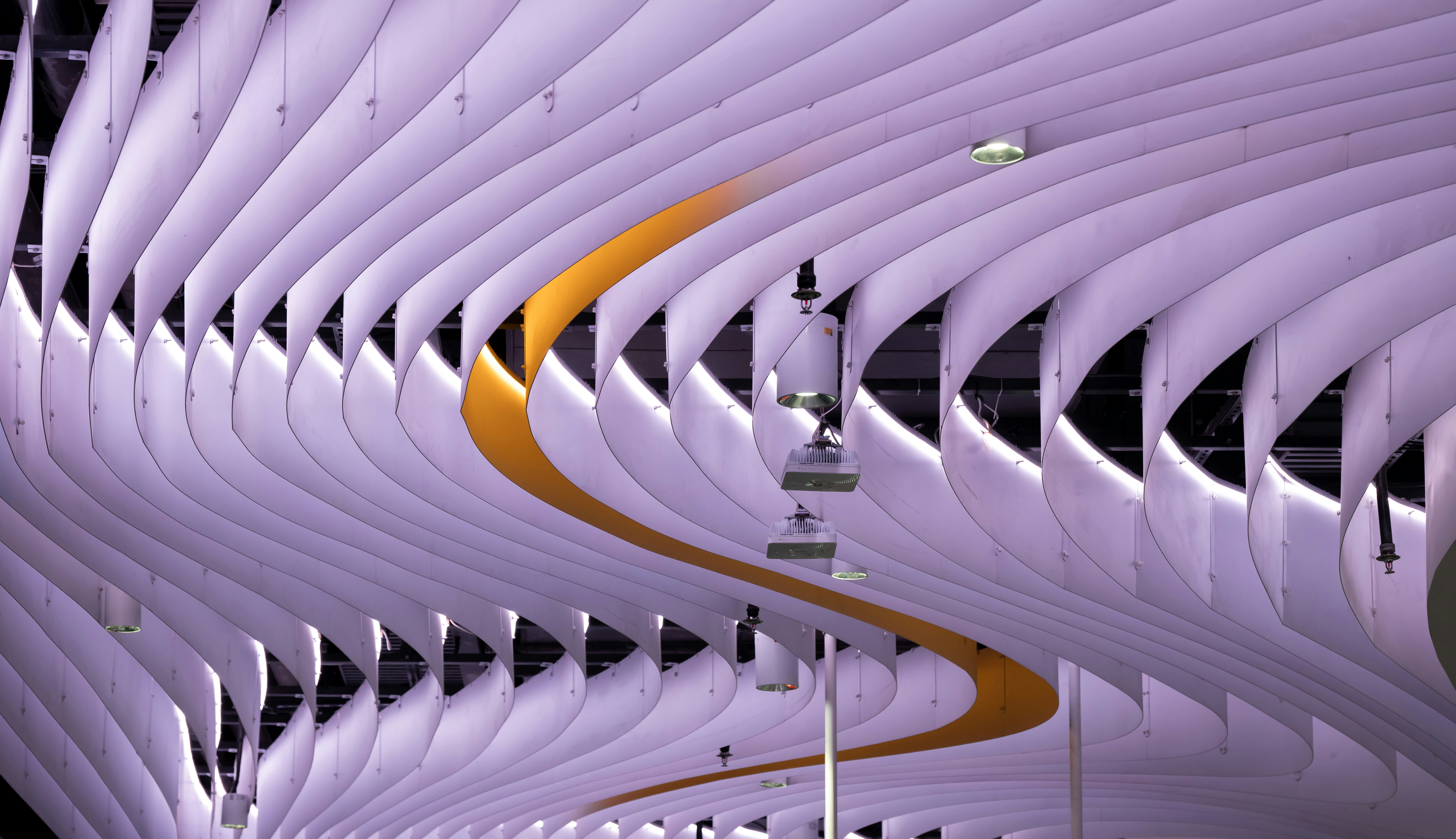 Abstract ceiling design with a golden path. photo – Free Texture Image ...