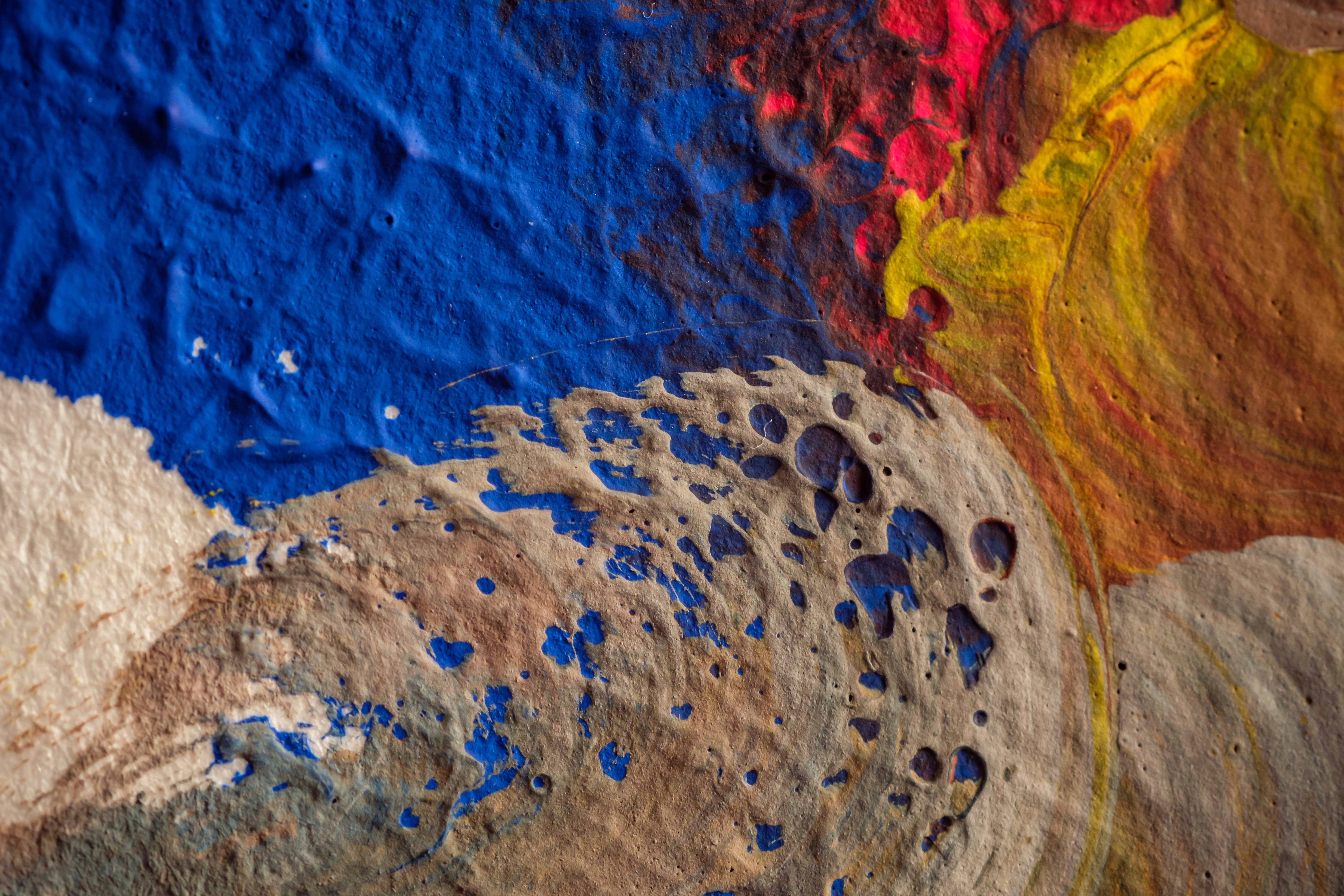 Pintura abstracta con colores texturizados y mezclados. foto – Imagen ...