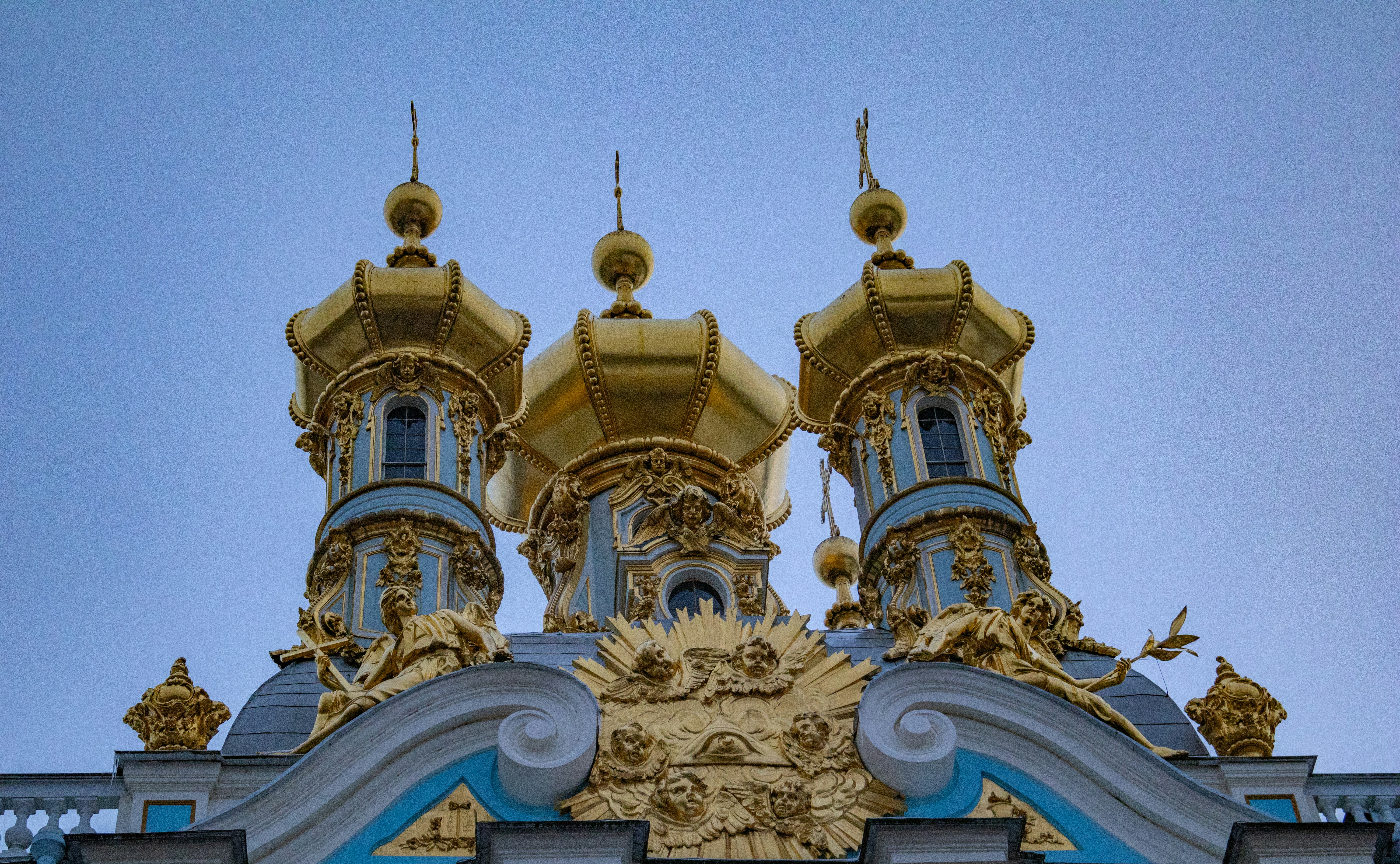 Gilded Domes Crown the Cerulean Sky
