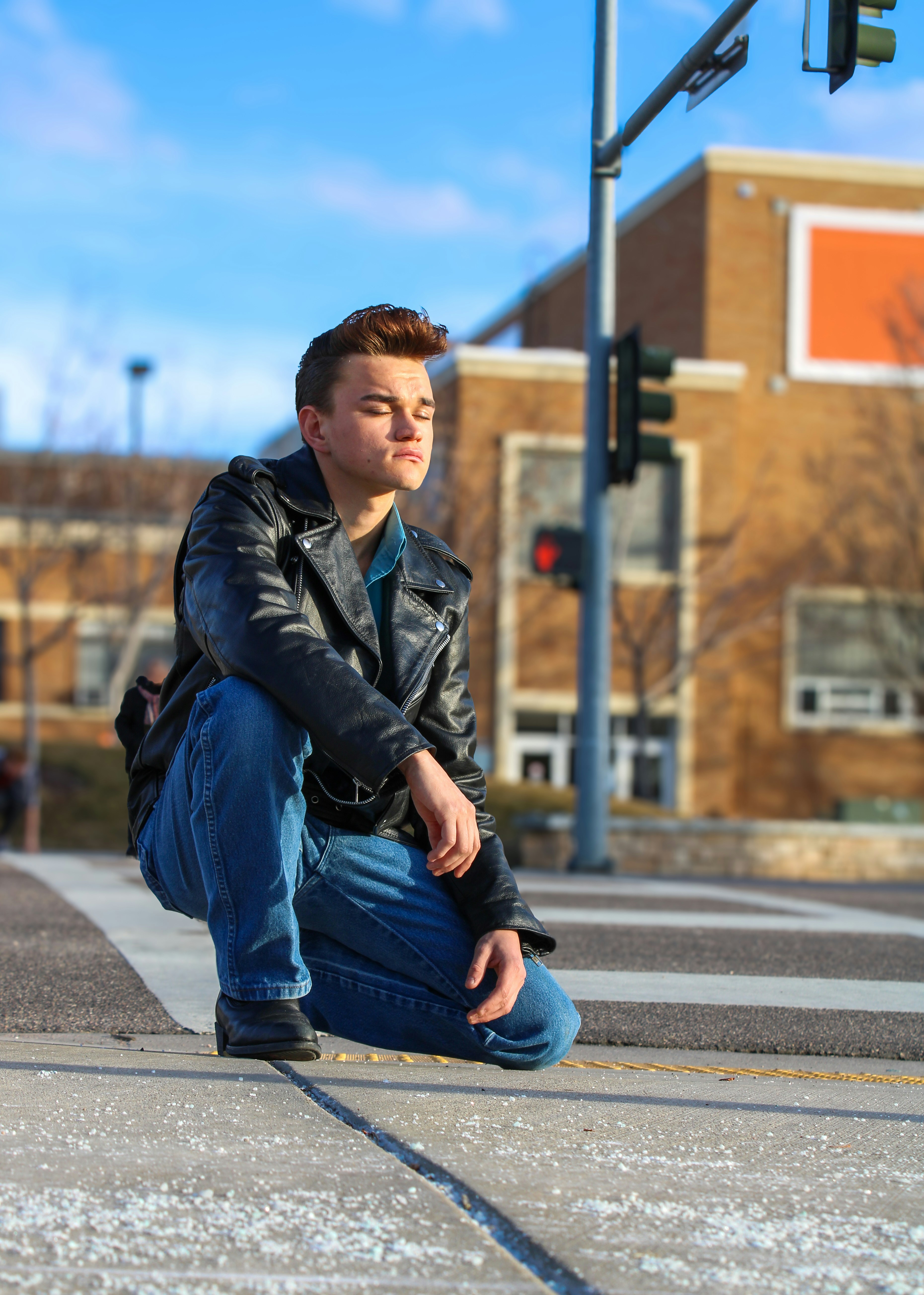 Sunlit Grounded Rebel: A Portrait in Neon Edges