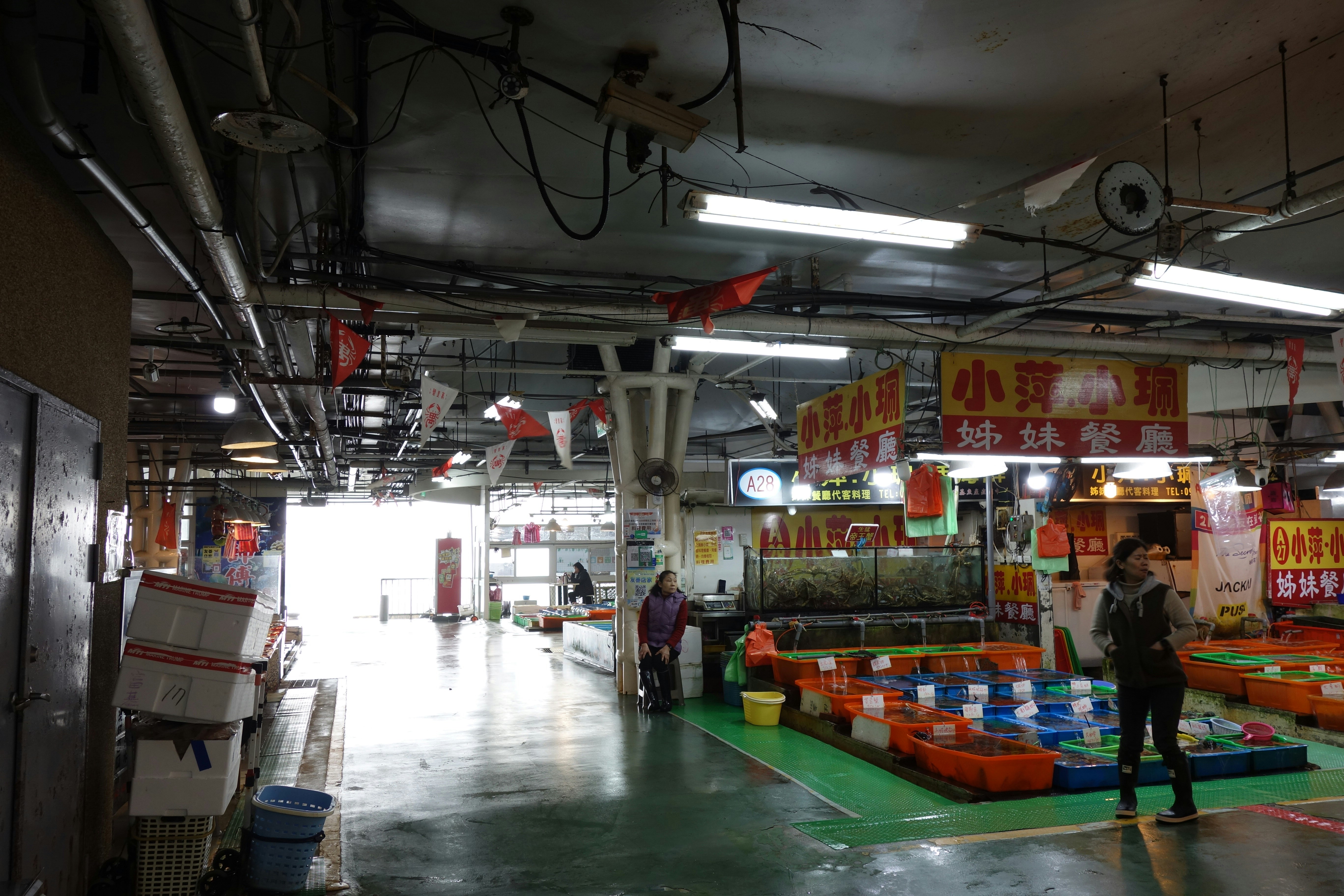 Vibrant Market Aisle Dynamics