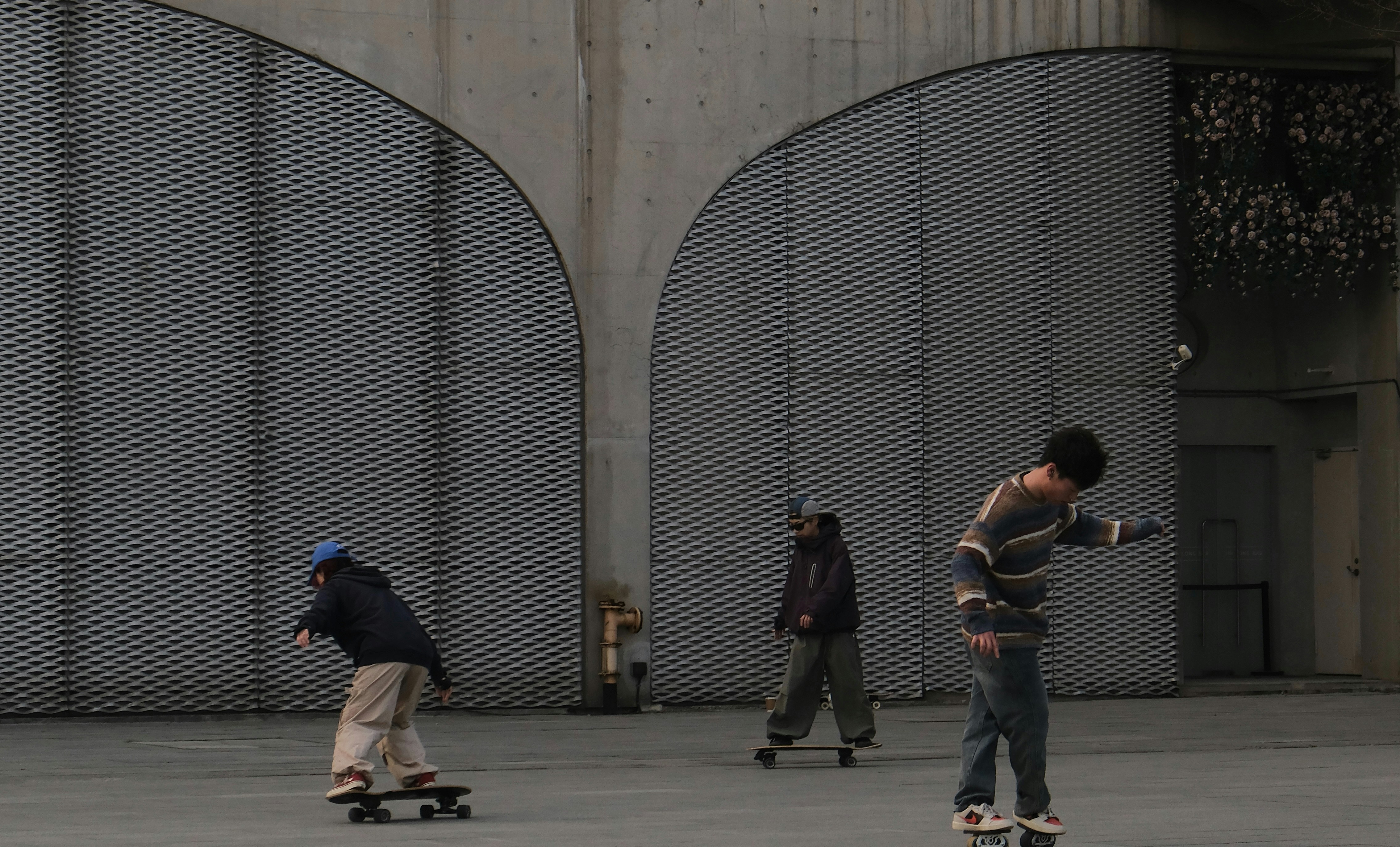 Under the Arches: Skaters Move Through a Quiet Concrete Stage