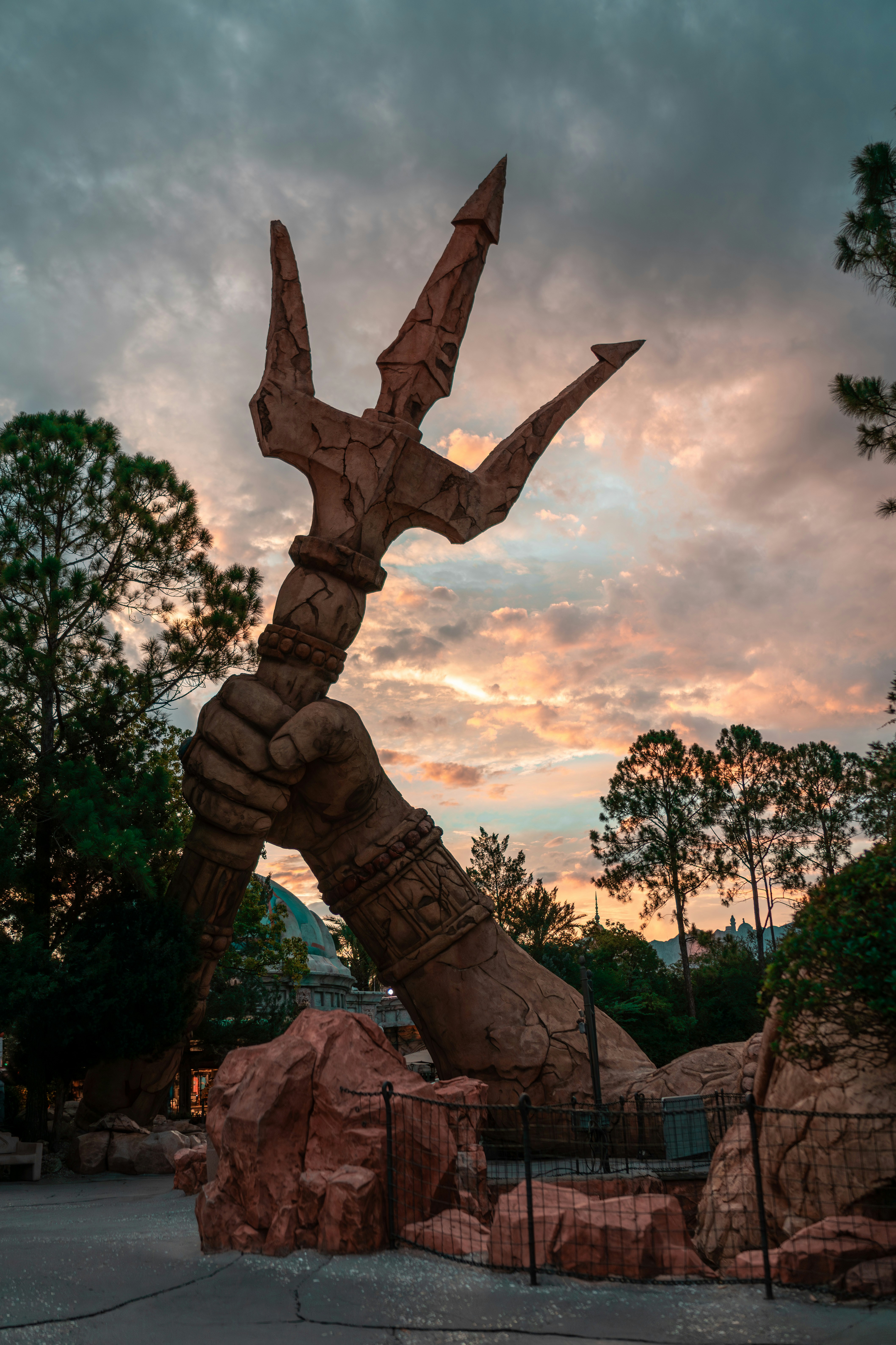 Titan's Grip at Twilight