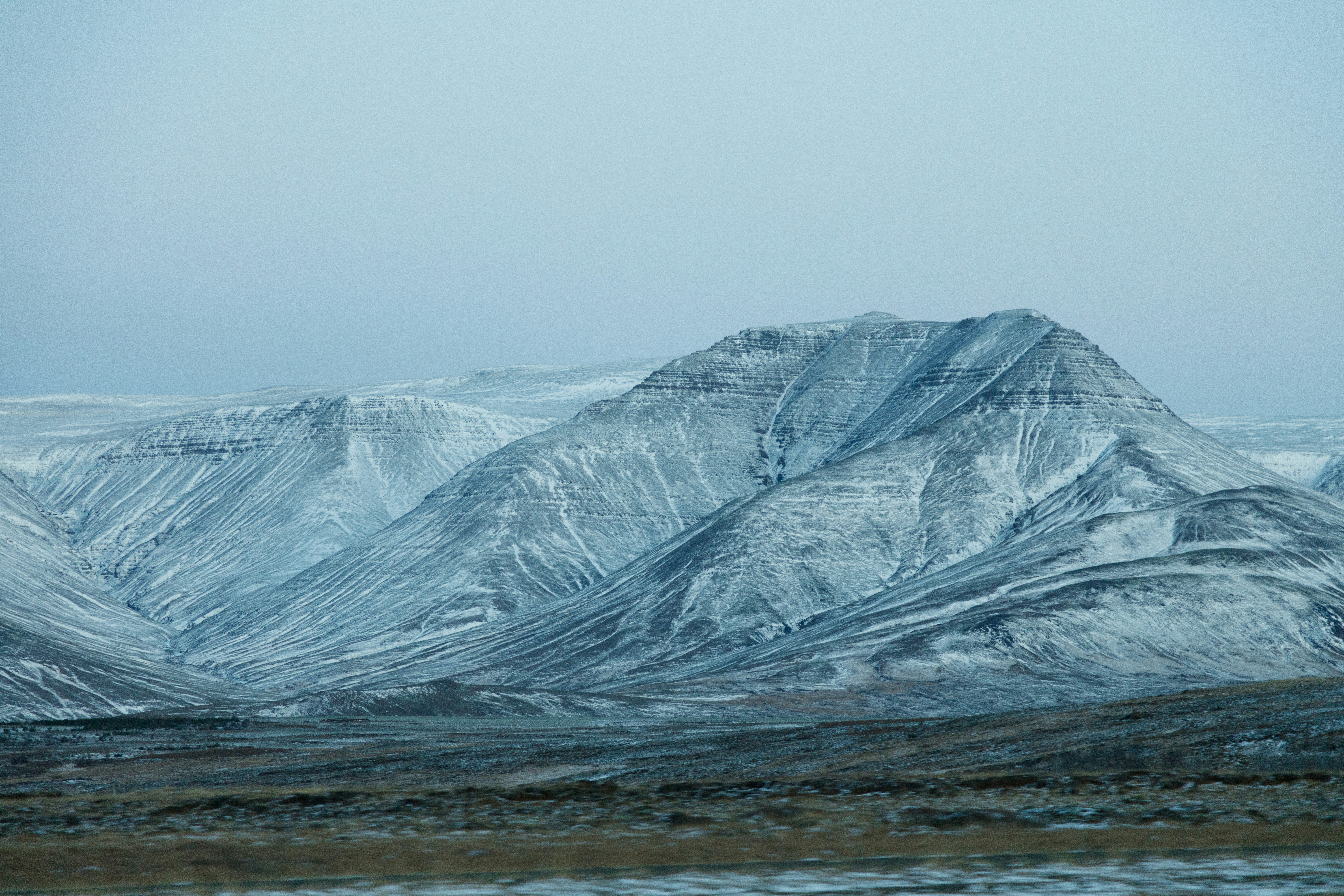 Azure Quiet over the Snow-Capped Ridge