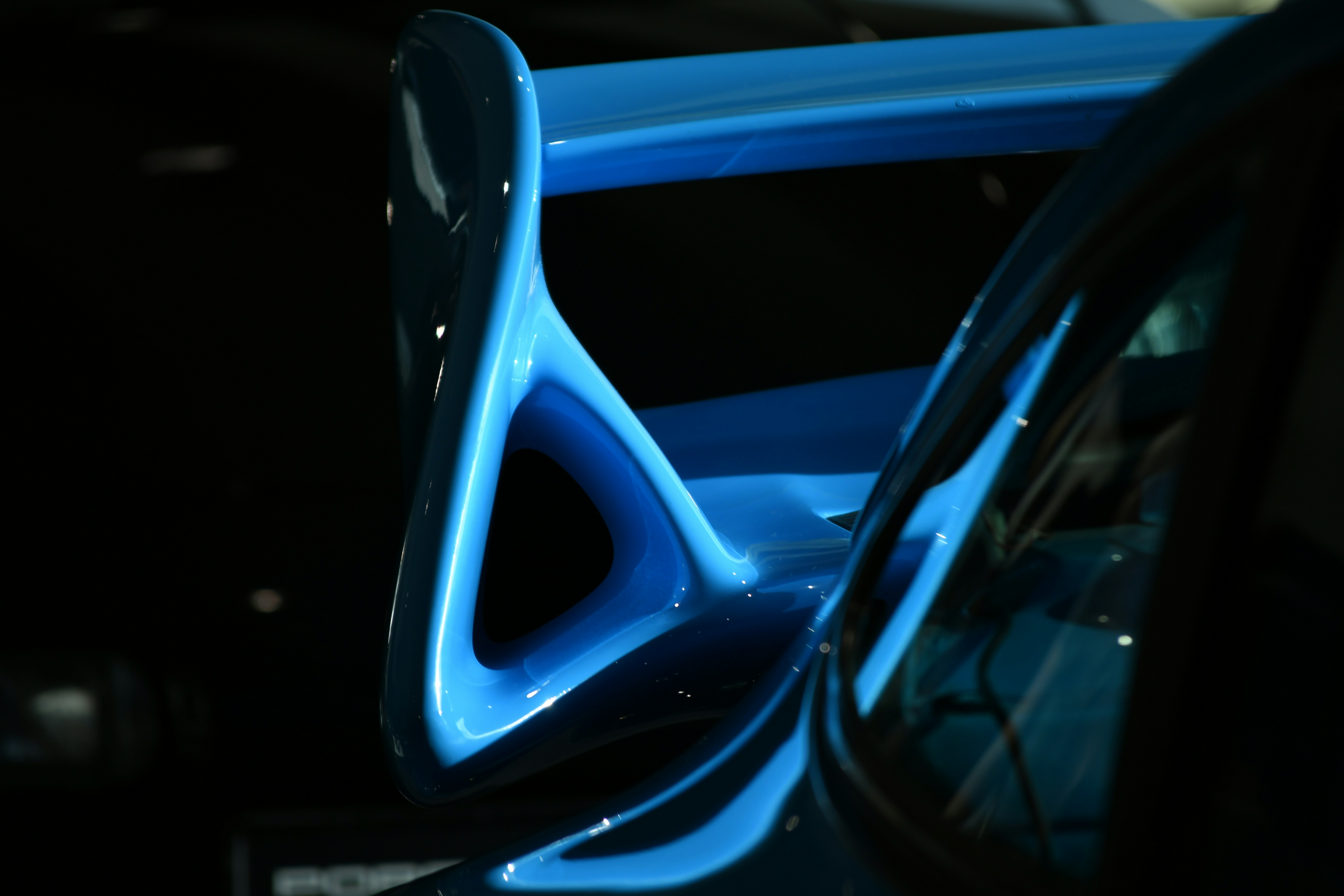 Indigo Geometry: The Quiet Elegance of a Blue Car Wing